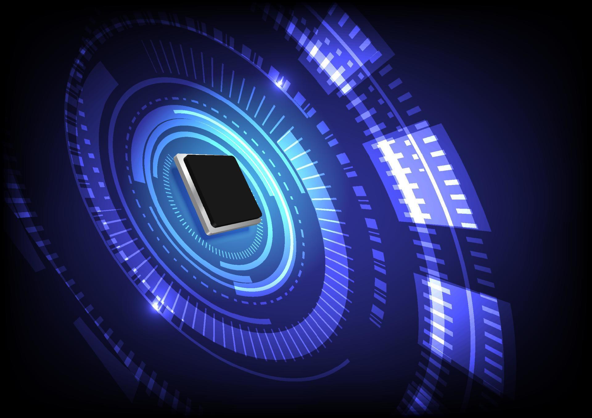 Abstract Microchip On Technology Background 17459897 Vector Art At Vecteezy
