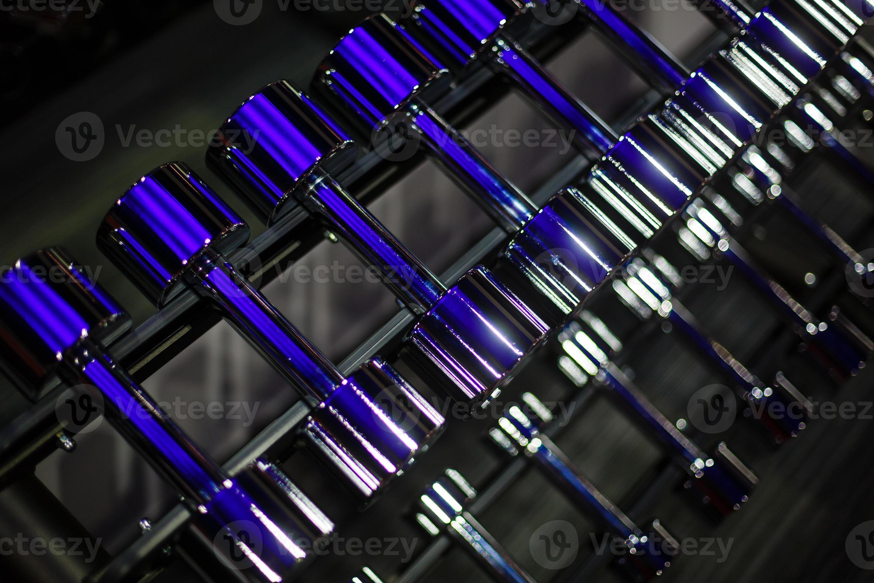 Rows of dumbbells in the gym 17462249 Stock Photo at Vecteezy