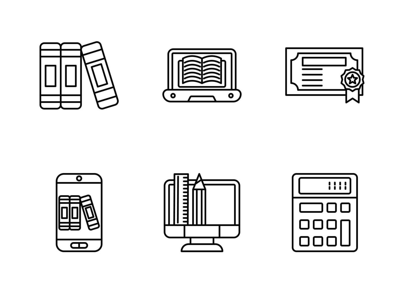 Learning Vector Icon Set 17463877 Vector Art at Vecteezy