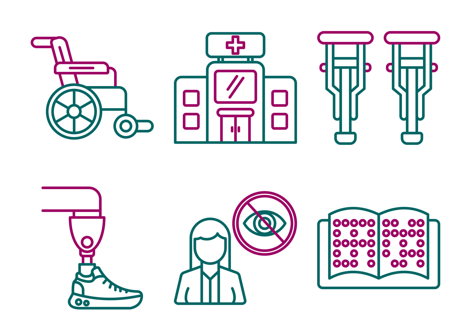 Accessibility Vector Icon Set 17482571 Vector Art At Vecteezy