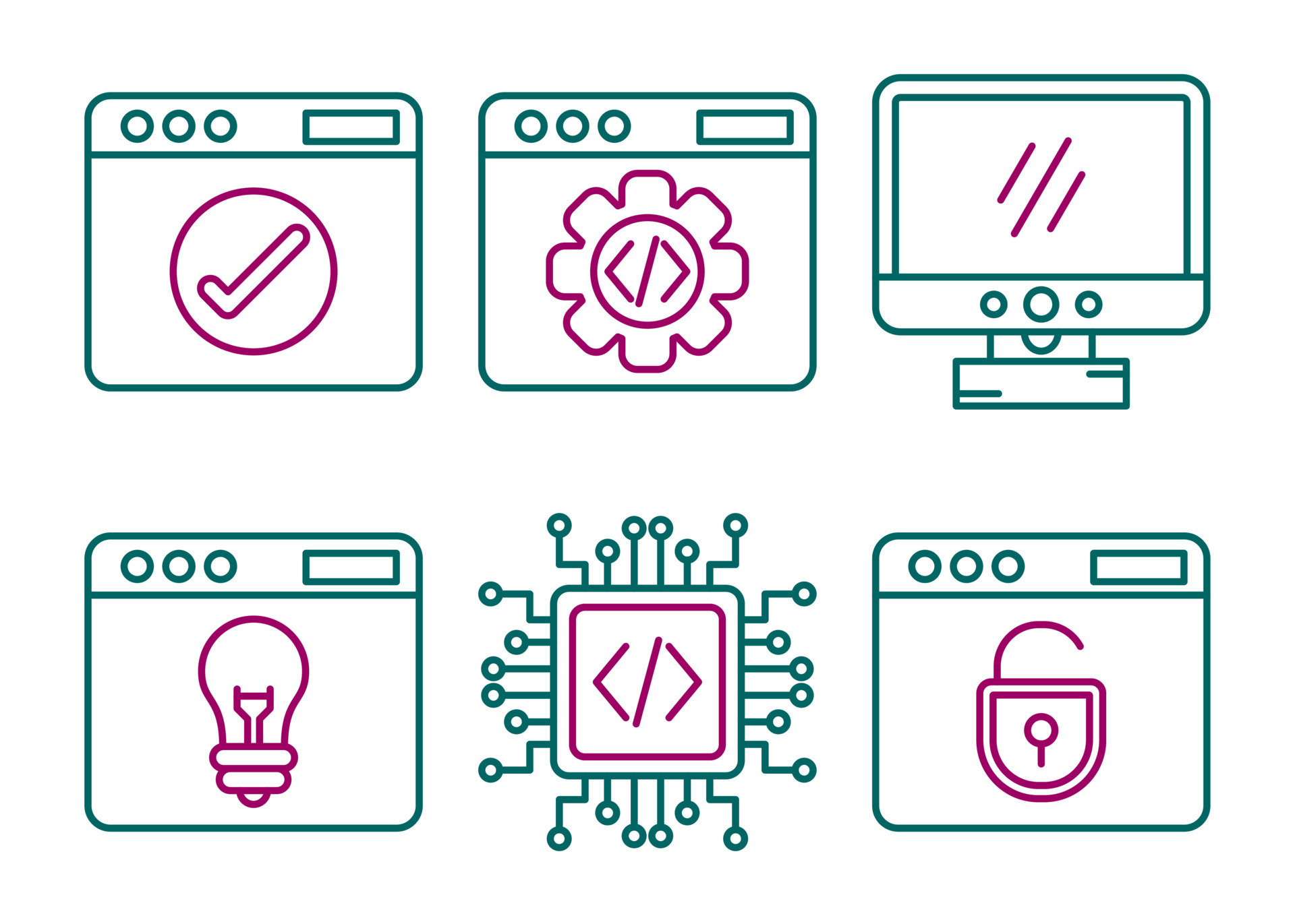 Web Development Vector Icon Set 17482598 Vector Art at Vecteezy Web Development Vector Icon Set 17482598 Vector Art at Vecteezy