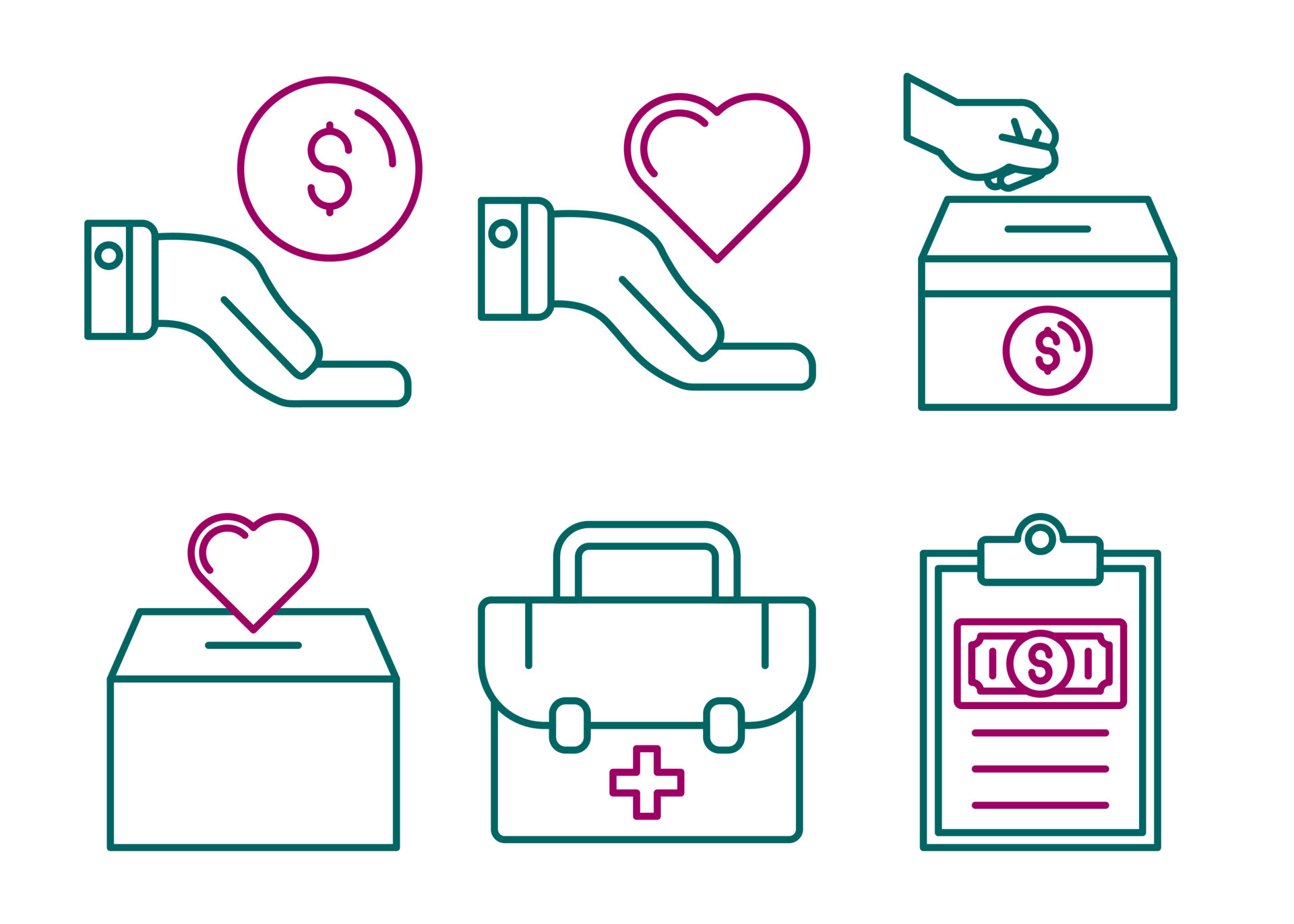 Charity Vector Icon Set 17482633 Vector Art at Vecteezy Charity Vector Icon Set 17482633 Vector Art at Vecteezy