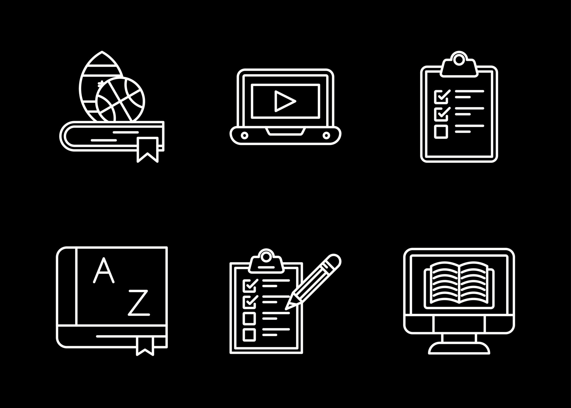 Learning Vector Icon Set 17482946 Vector Art at Vecteezy