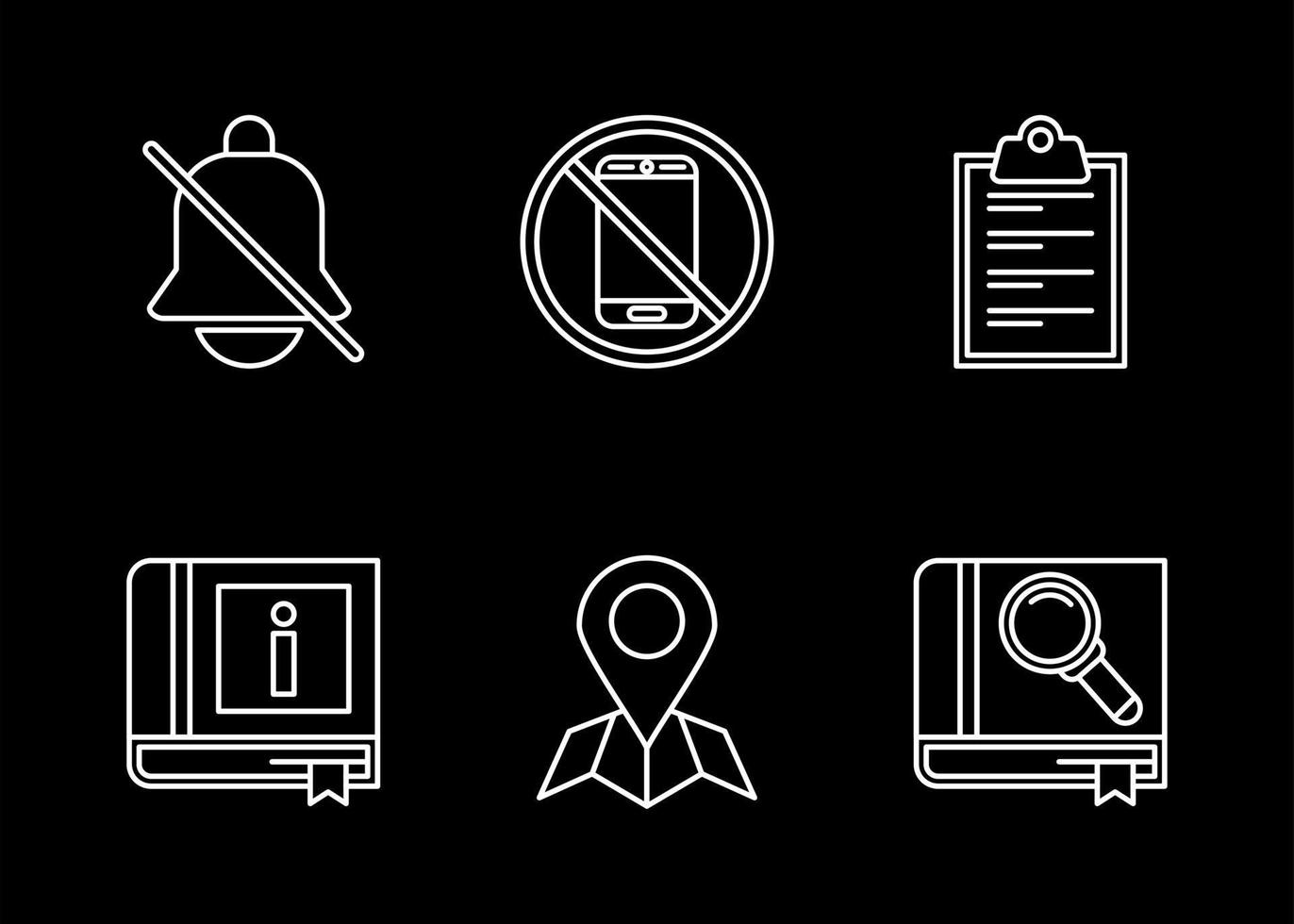 Library Vector Icon Set 17483106 Vector Art at Vecteezy