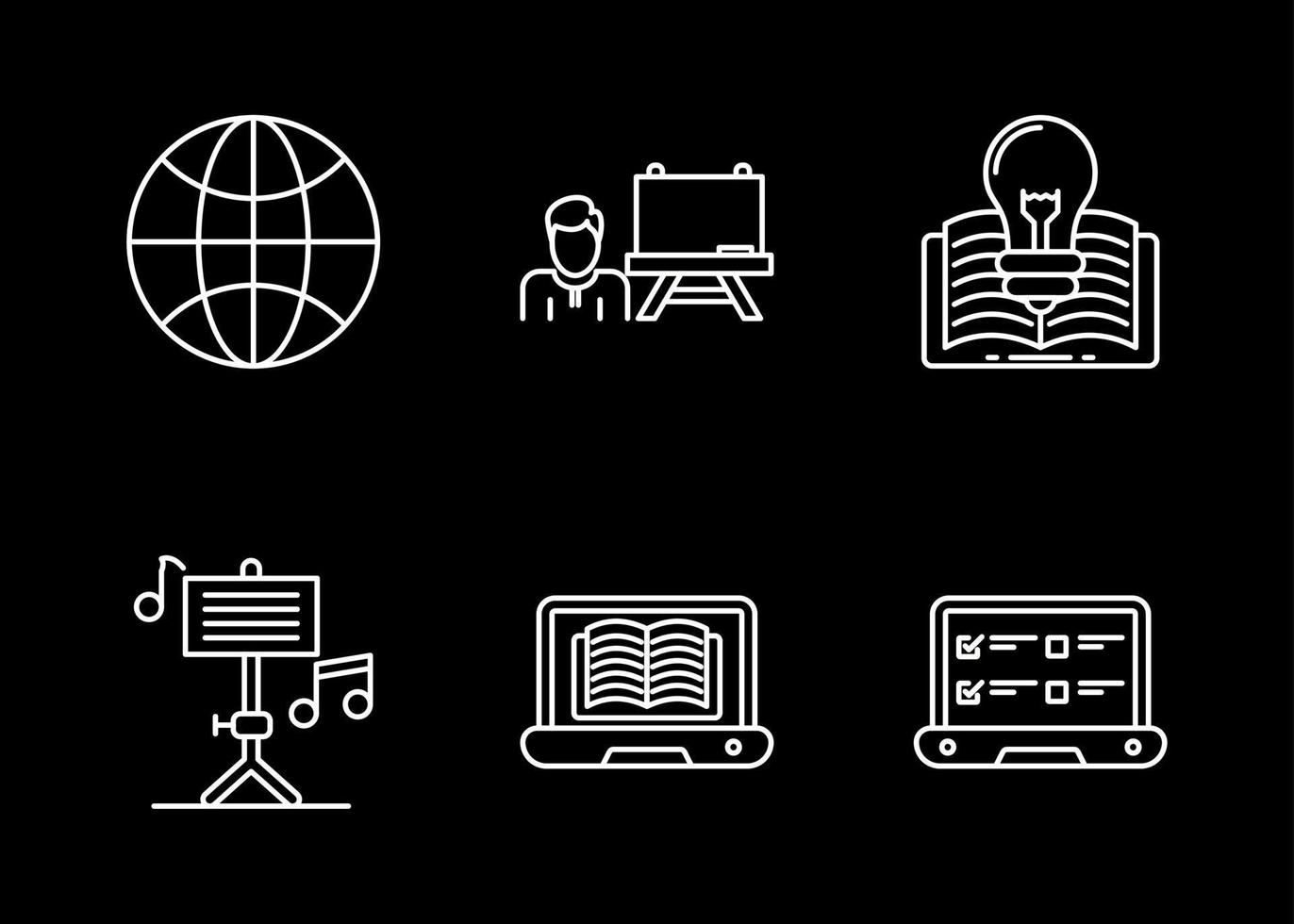 Learning Vector Icon Set 17483117 Vector Art at Vecteezy