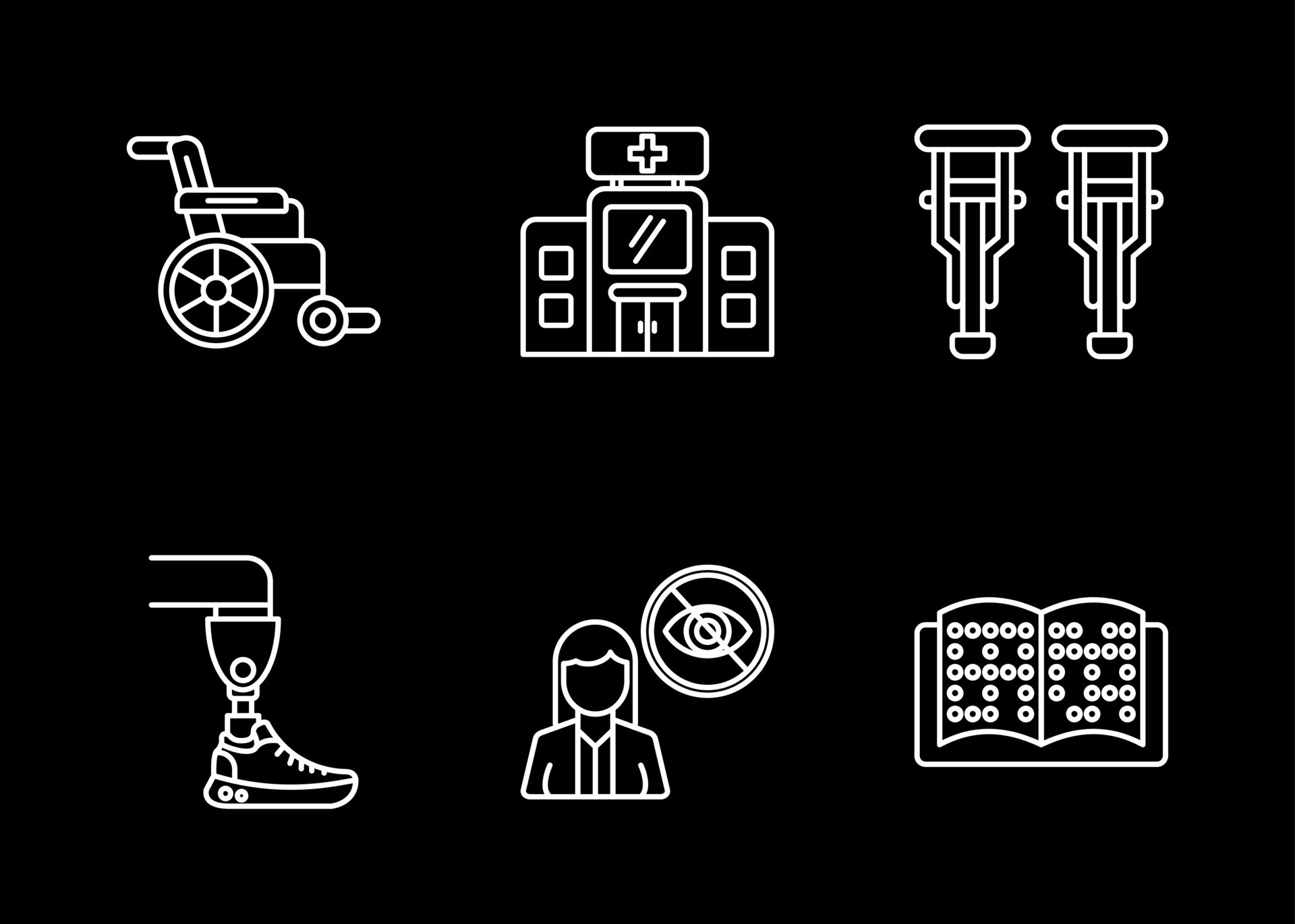 Accessibility Vector Icon Set 17483138 Vector Art At Vecteezy