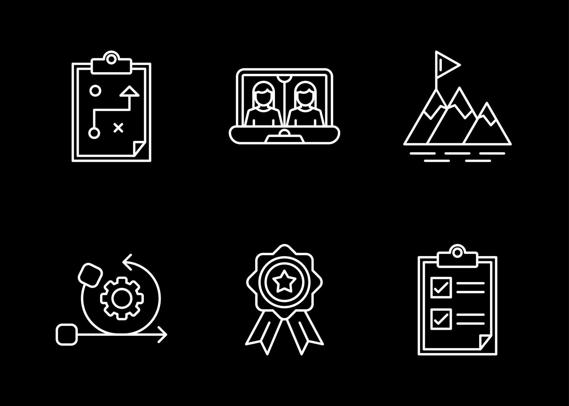 Project Planning Vector Icon Set 17483216 Vector Art at Vecteezy