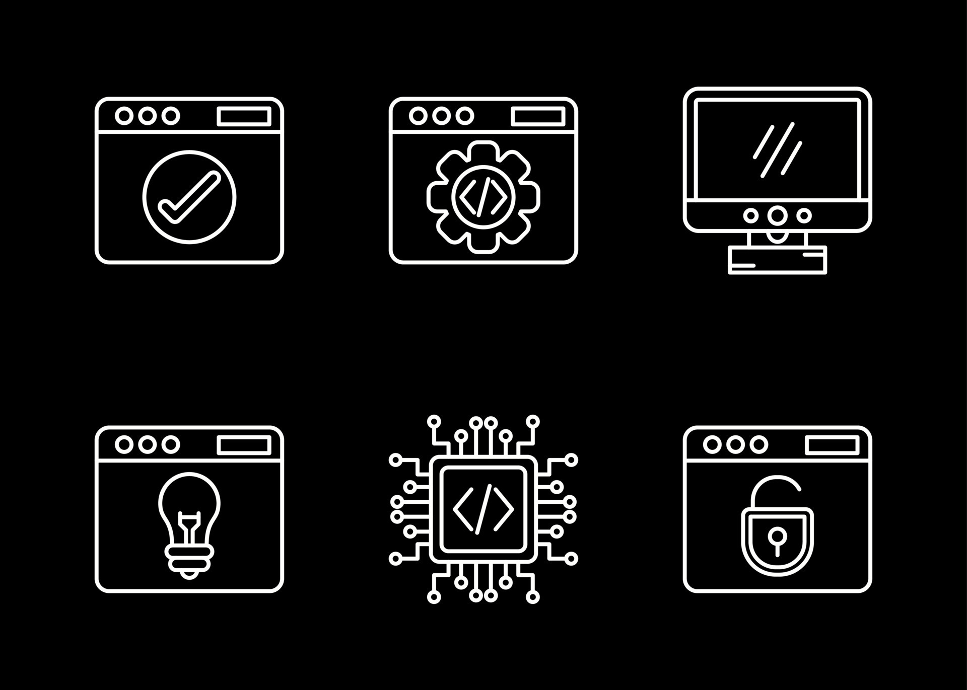 Web Development Vector Icon Set 17483217 Vector Art at Vecteezy Web Development Vector Icon Set 17483217 Vector Art at Vecteezy