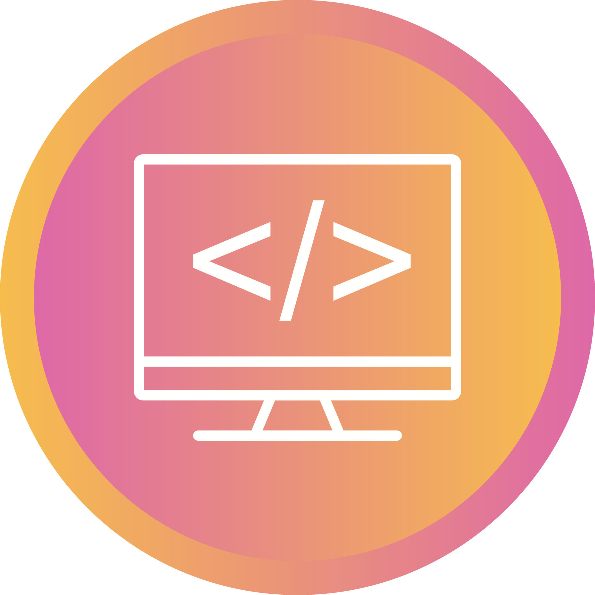 Beautiful Coding on screen vector line icon 17483628 Vector Art at Vecteezy
