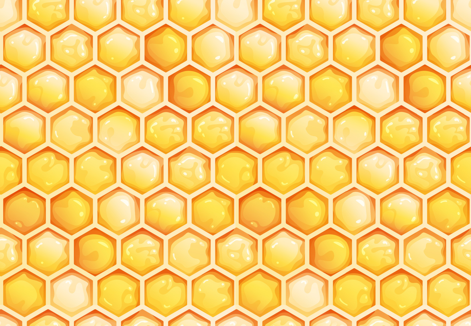Design Wallpaper Hexagon Pattern Honeycomb Pattern On Yellow Background Seamless Vector