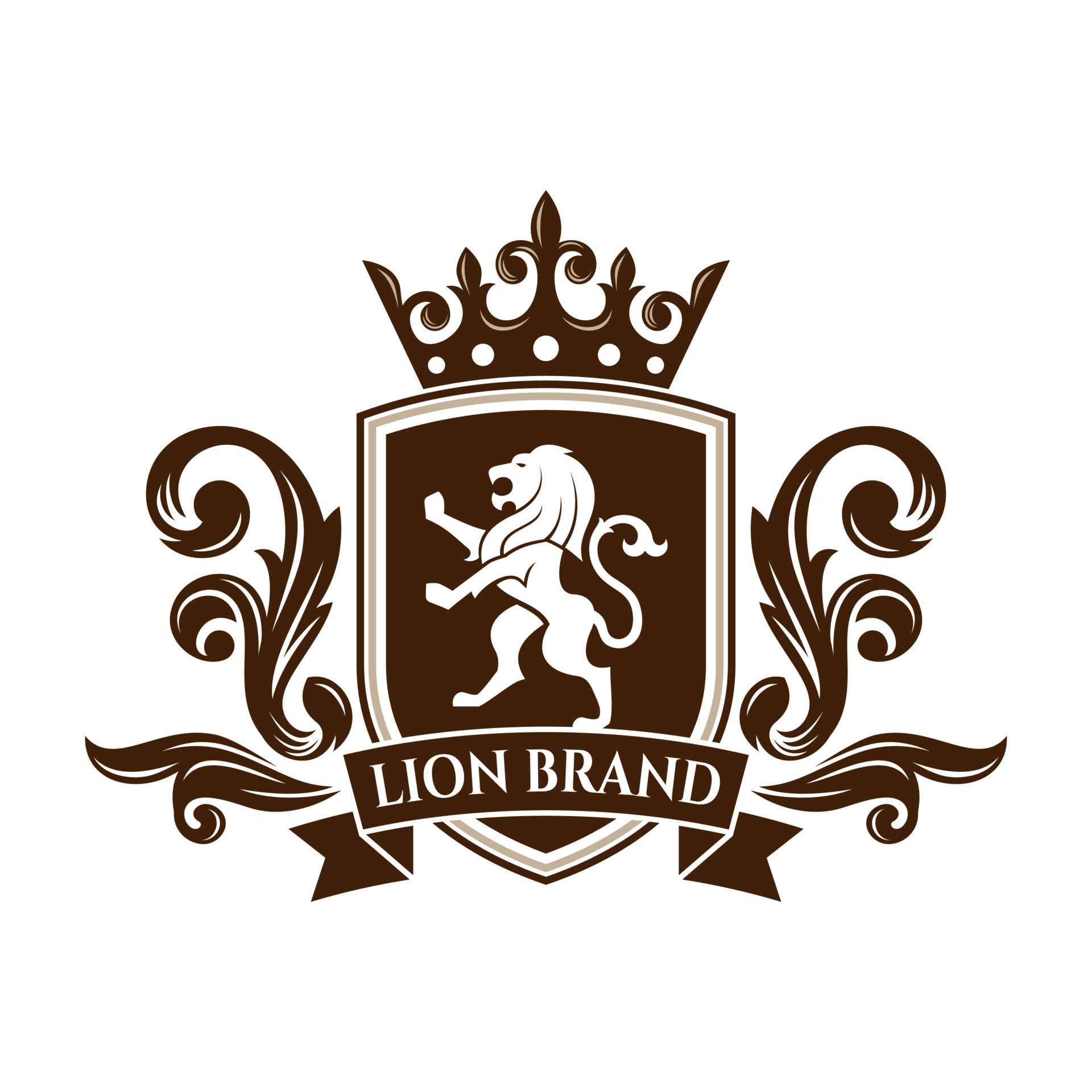 Luxury Lion crest heraldry logo. Elegant gold heraldic shield icon ... Luxury Lion crest heraldry logo. Elegant gold heraldic shield icon ...