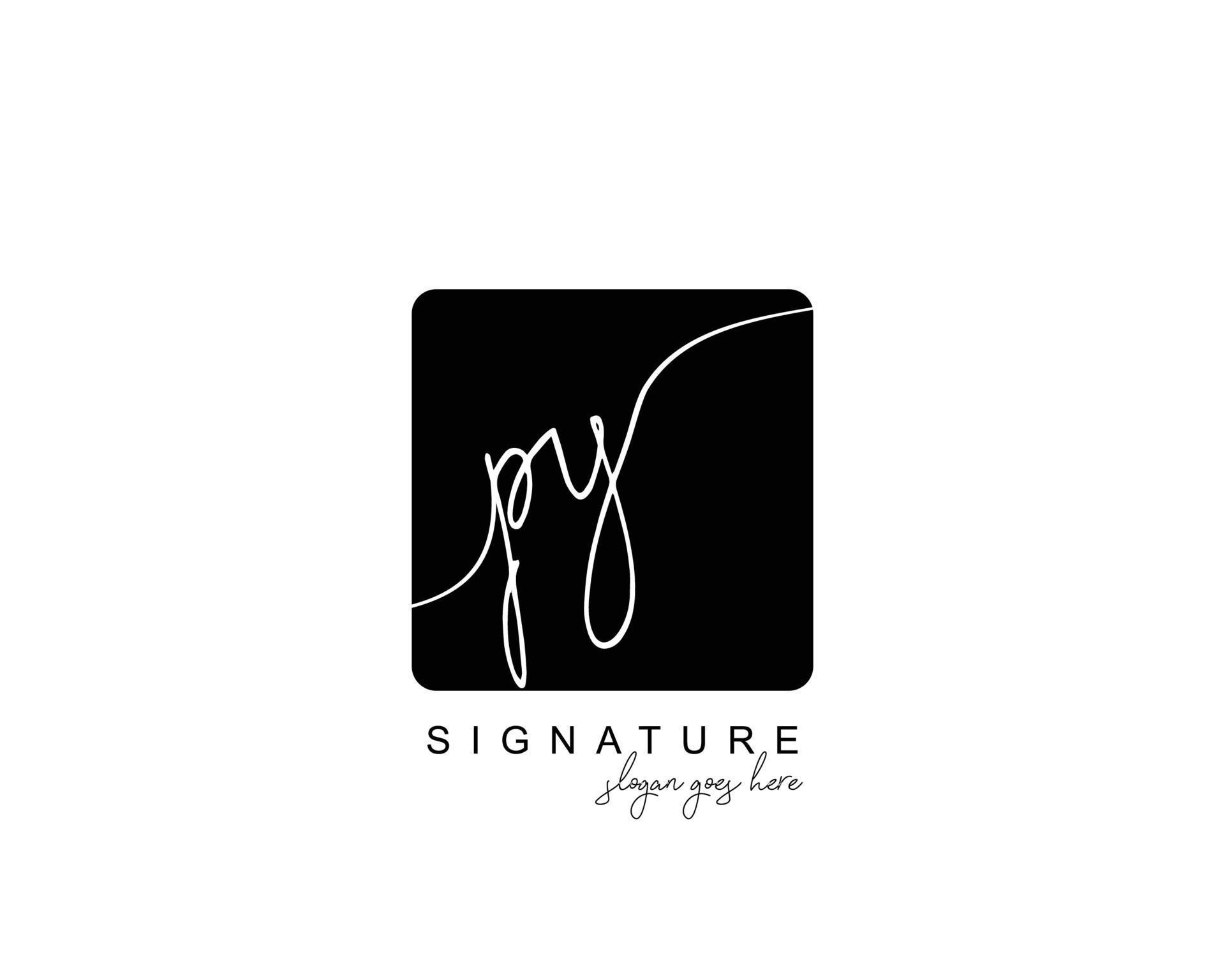 Initial PY beauty monogram and elegant logo design, handwriting logo of ...