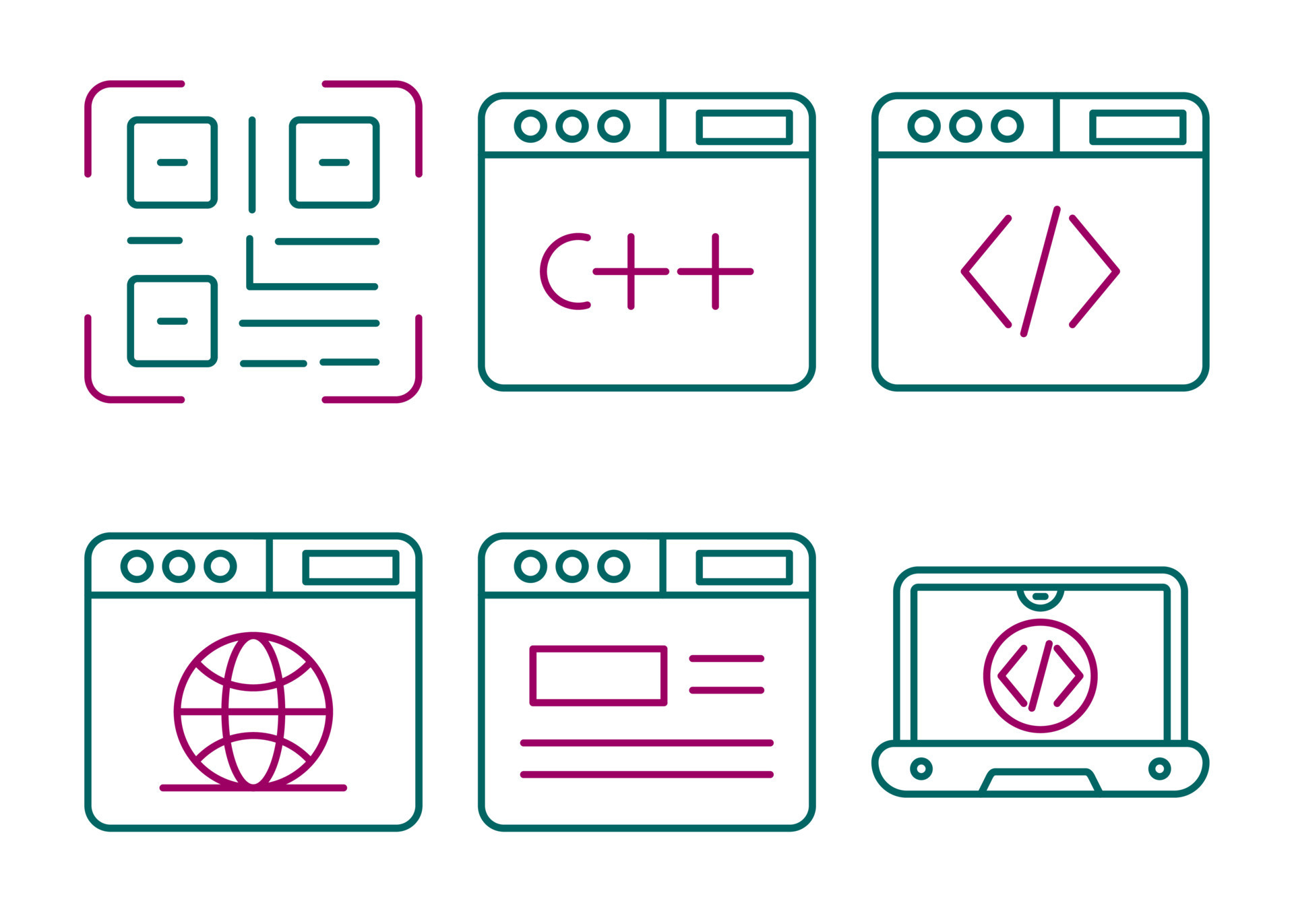 Coding Vector Icon Set 17486159 Vector Art at Vecteezy Coding Vector Icon Set 17486159 Vector Art at Vecteezy