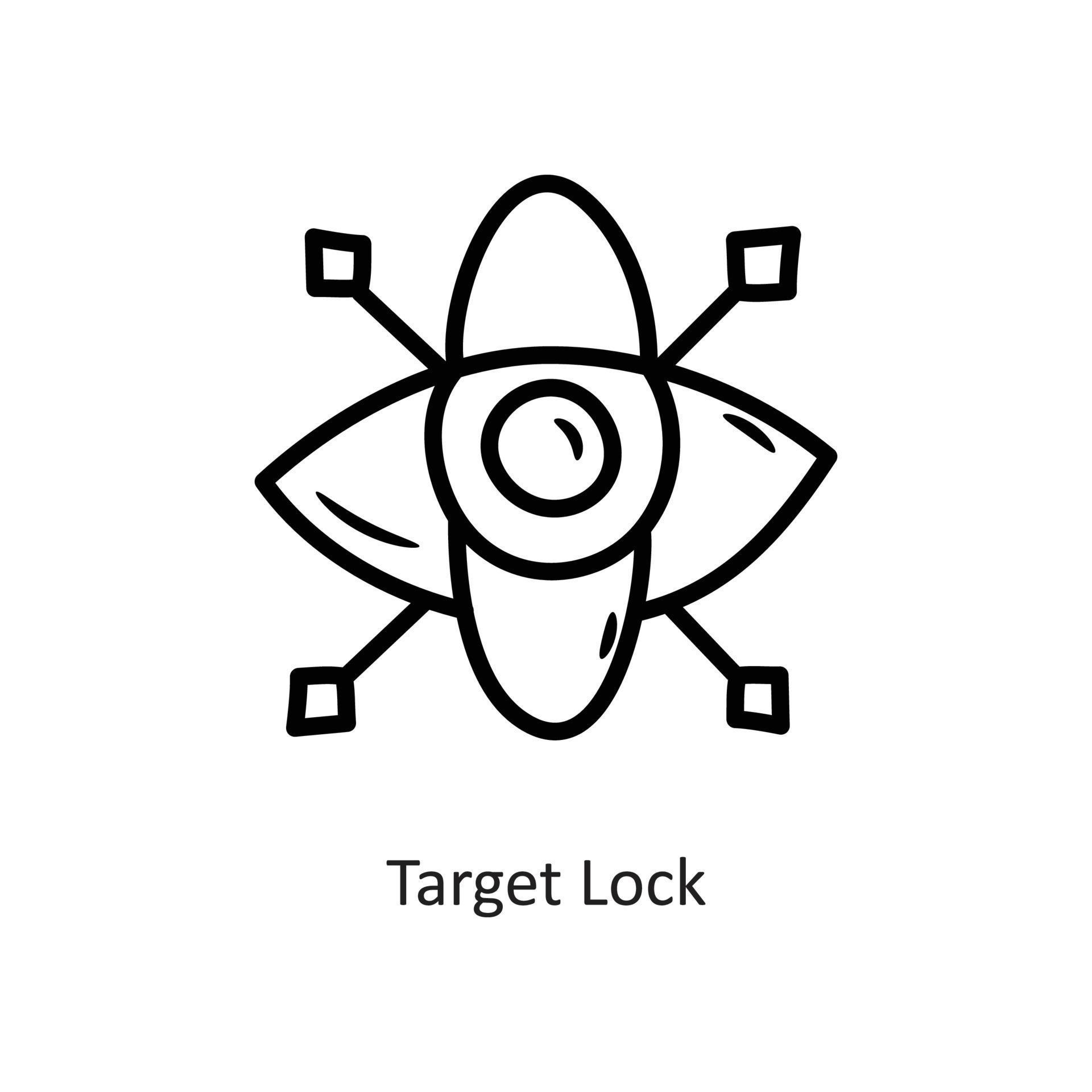 Target lock vector outline Icon Design illustration. Gaming Symbol on ...