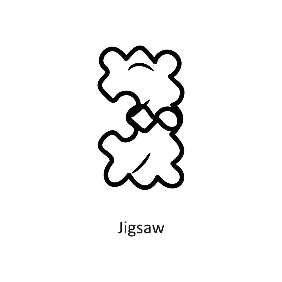 Jigsaw vector outline Icon Design illustration. Gaming Symbol on White ... Jigsaw vector outline Icon Design illustration. Gaming Symbol on White ...