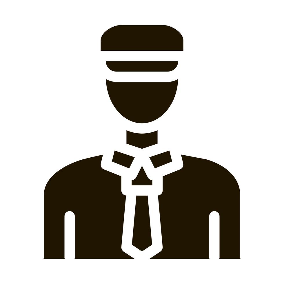 Ship Captain Icon Vector Glyph Illustration 17490491 Vector Art at Vecteezy