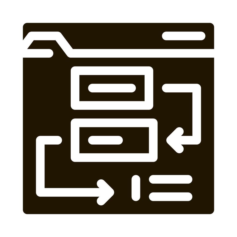 website working process steps icon Vector Glyph Illustration 17493903 ...