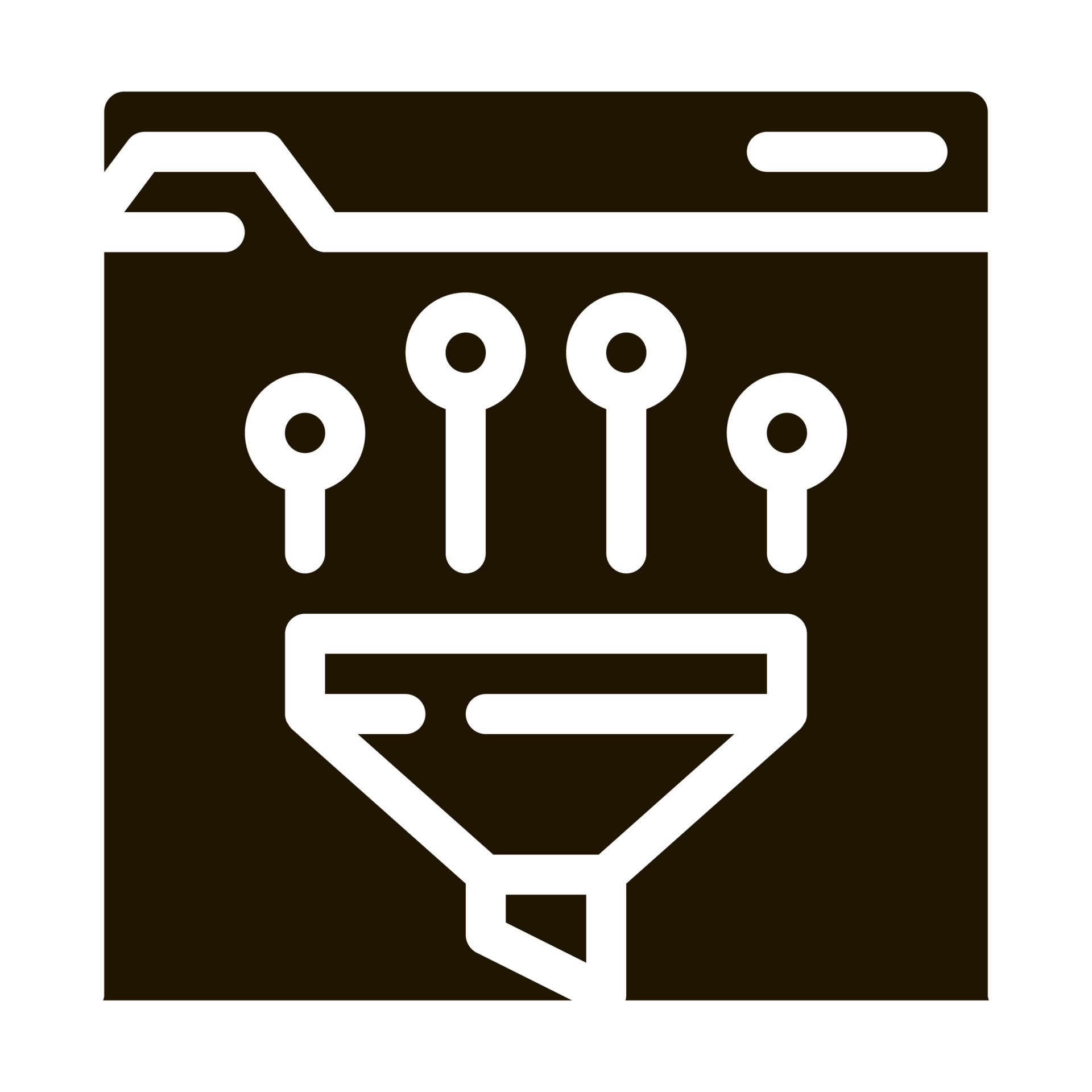 filtrado de datos icono vector glifo ilustración 17494038 Vector en ...