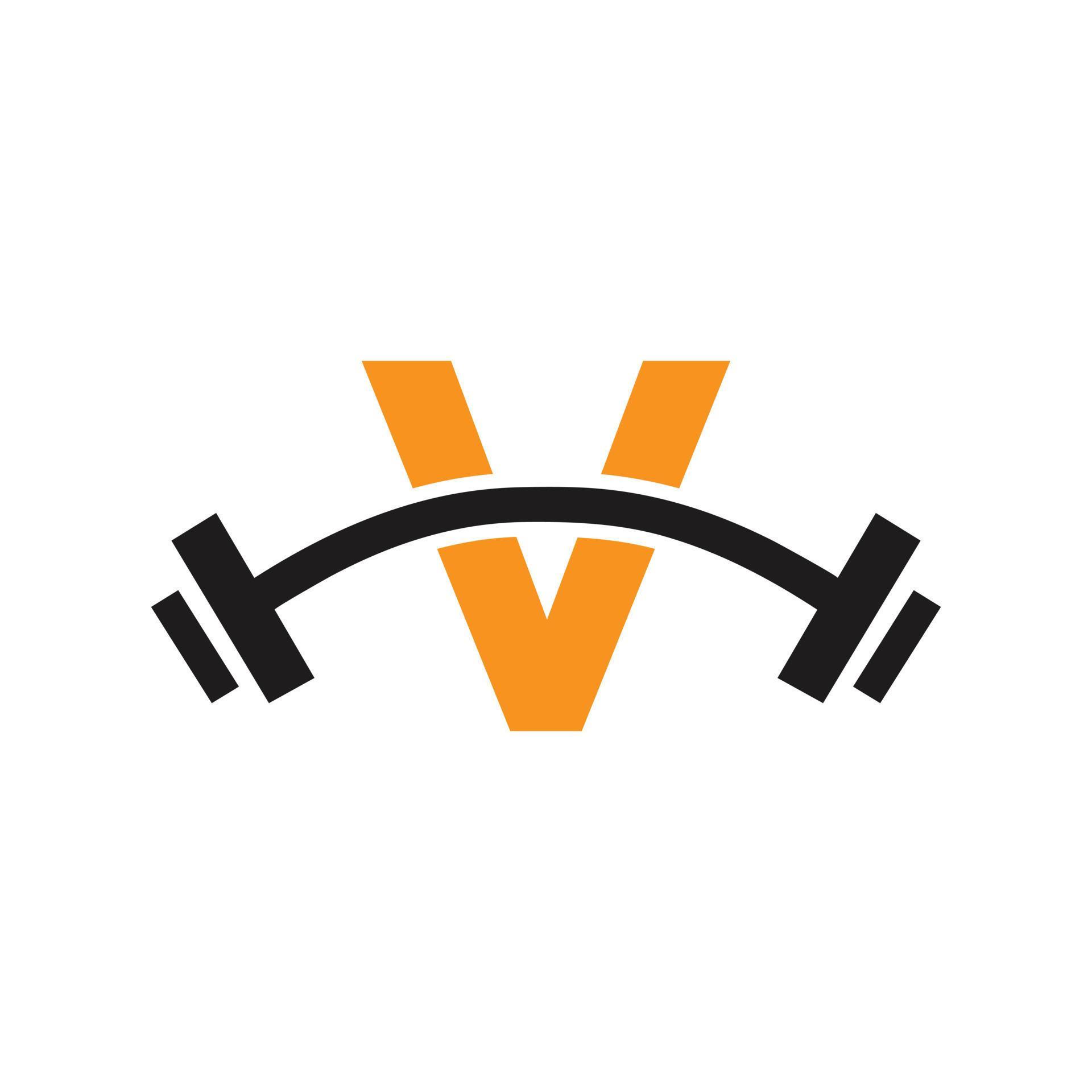 Letter V Fitness Gym Logo Design. Fitness Club Exercising Logo 17494094 Vector Art at Vecteezy