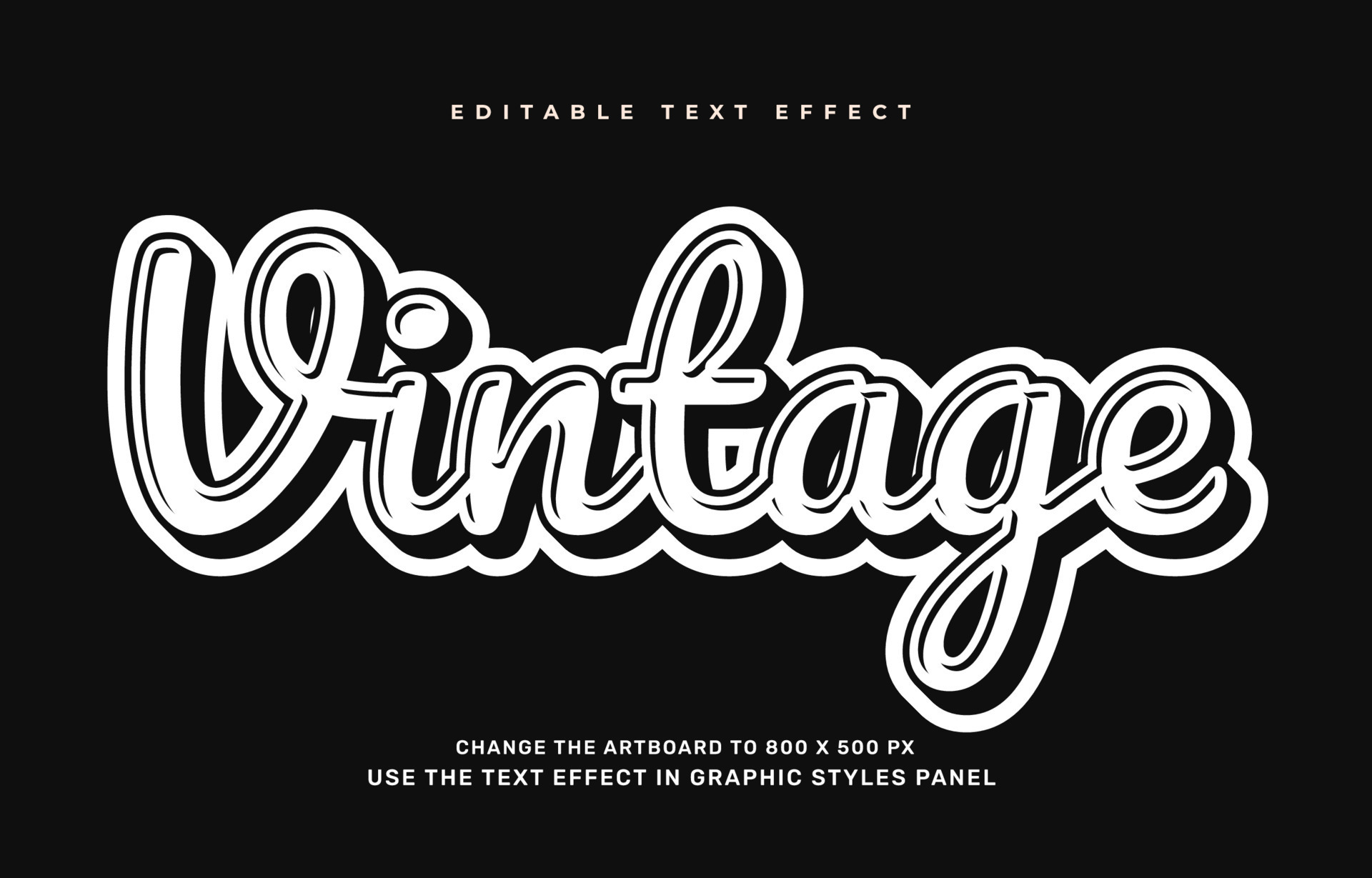 Vintage Text Effect 17495863 Vector Art At Vecteezy