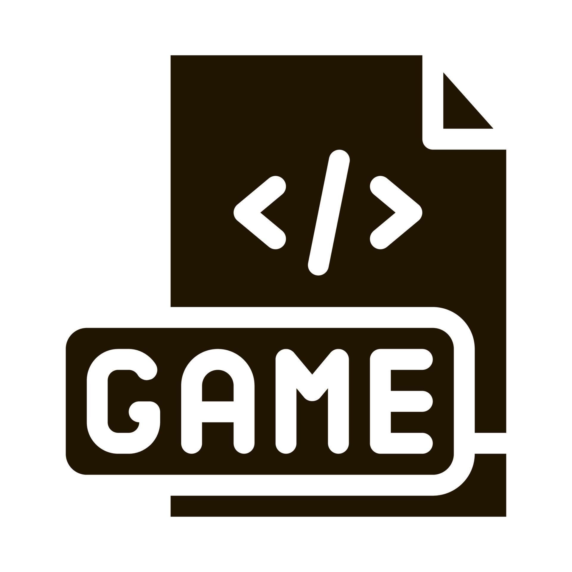 game development coding icon Vector Glyph Illustration 17496124 Vector ...