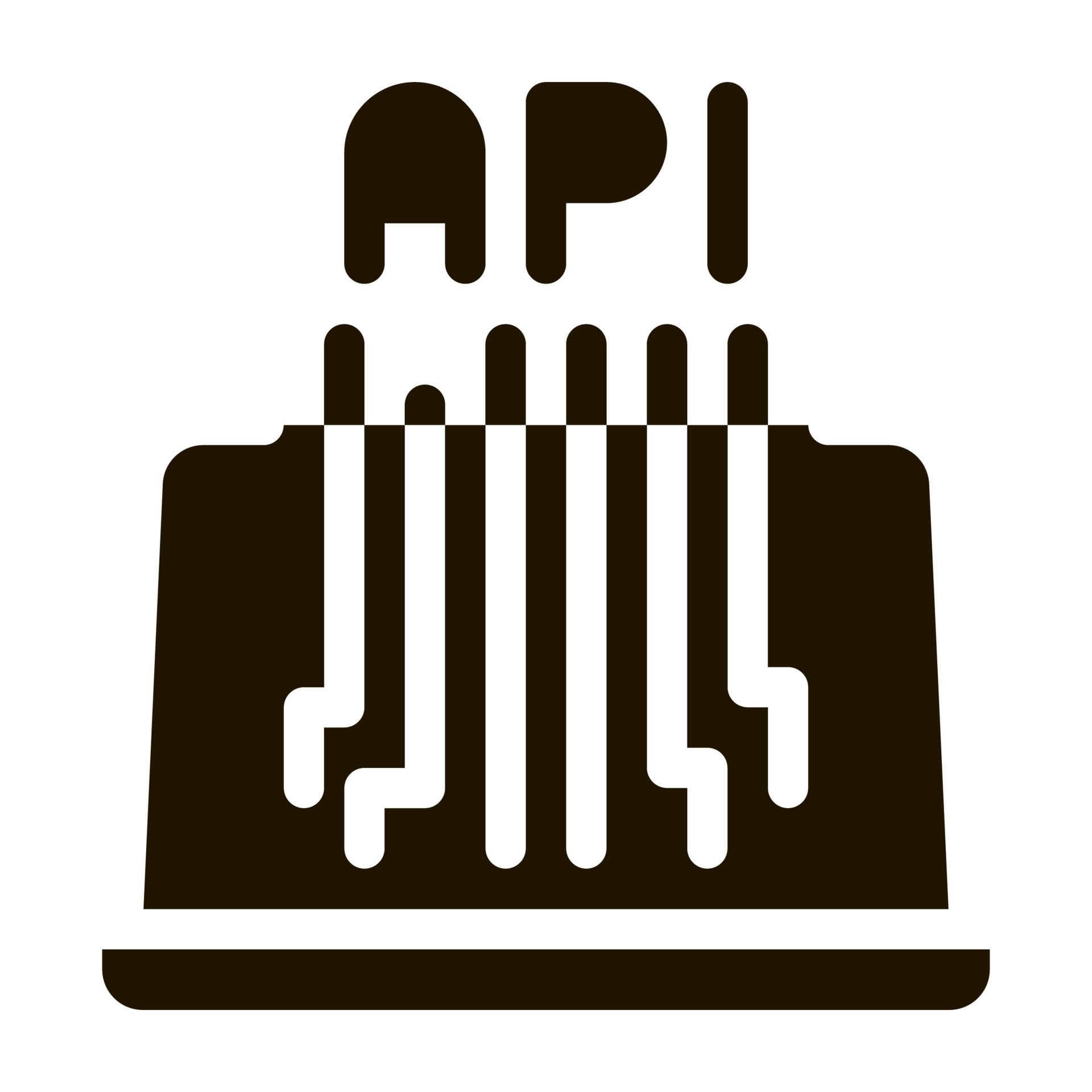 front end api icon Vector Glyph Illustration 17496268 Vector Art at ...