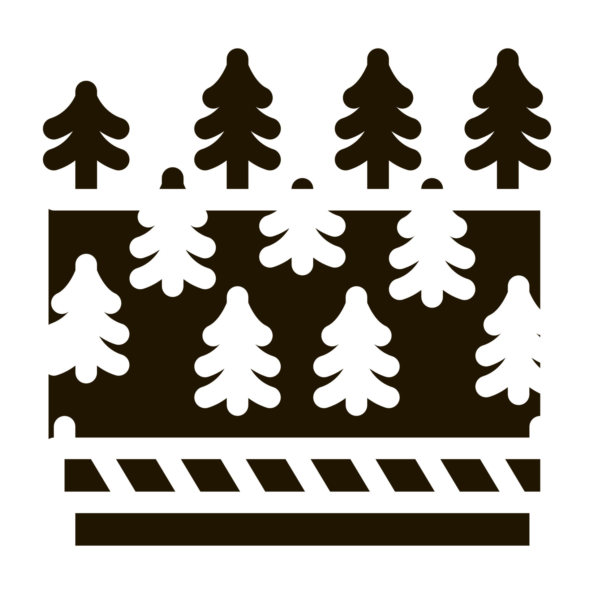 overlapped forest icon Vector Glyph Illustration 17496900 Vector Art at ...