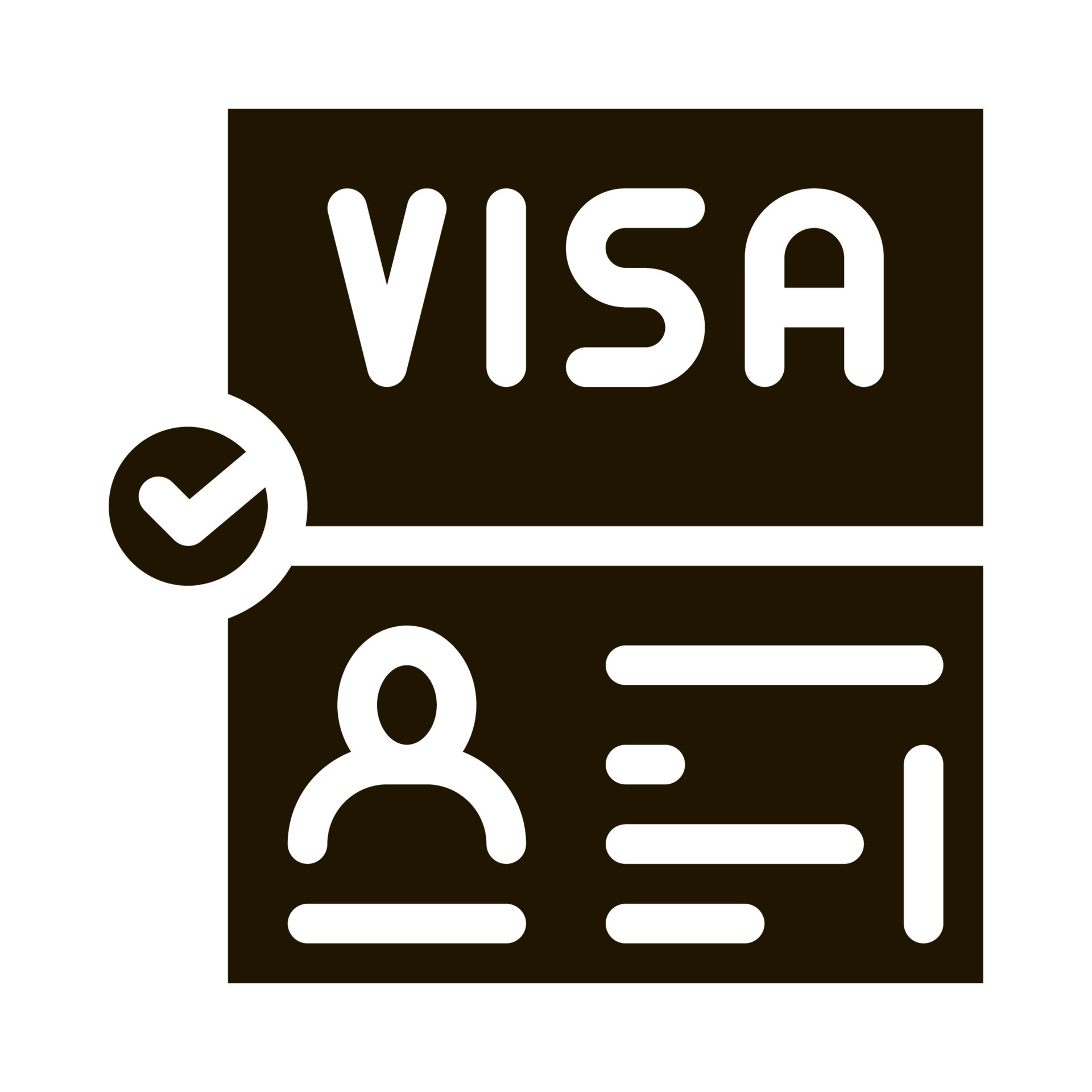 Visa Document Confirmation Icon Vector Glyph Illustration 17500424