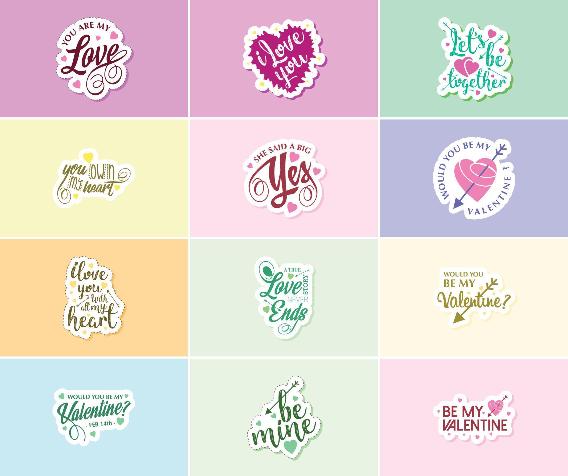 celebrando el amor en el día de san valentín con hermosas tipografías y ...