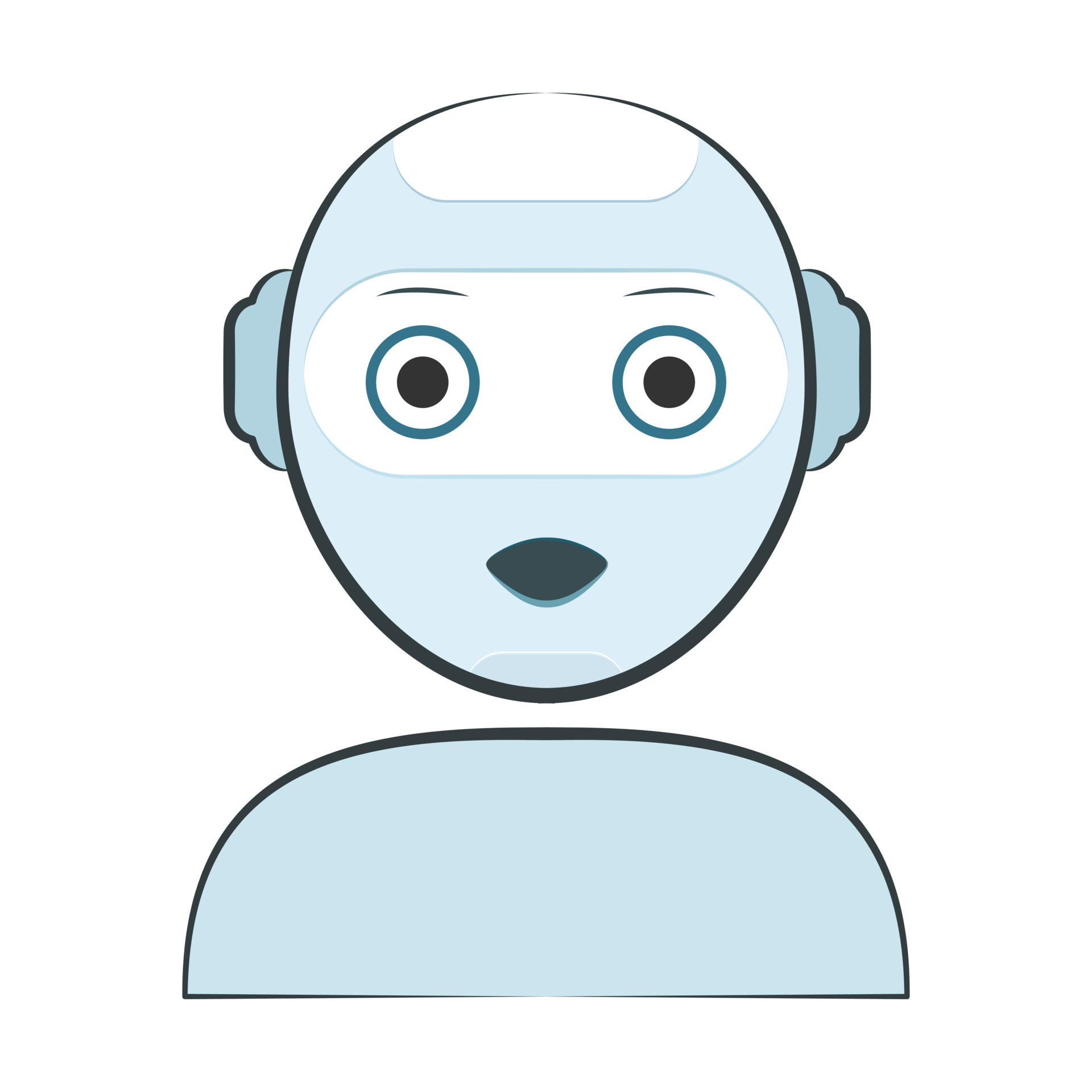 Modern Artificial intelligence robot symbol icon. Vector illustration ...