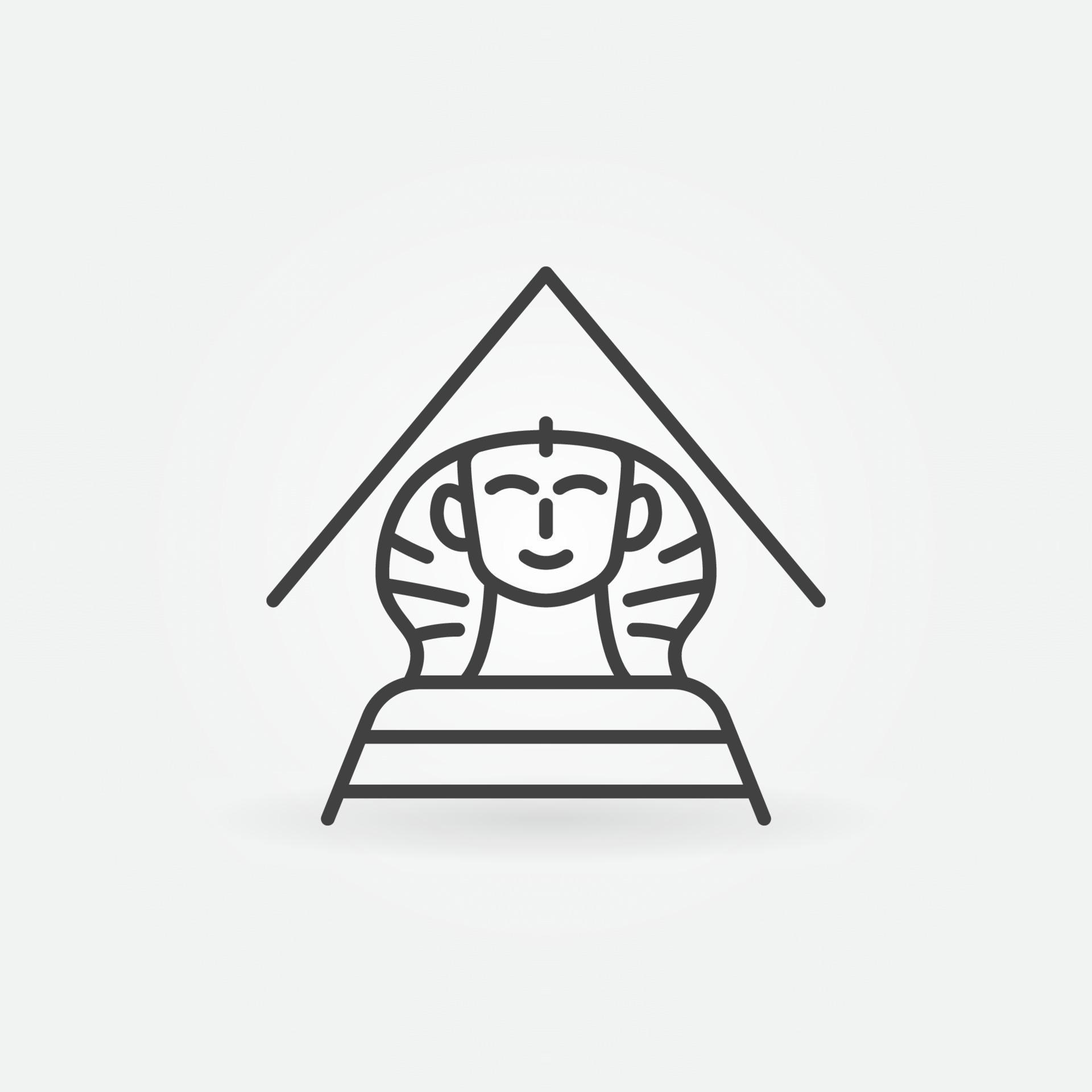 Egyptian Sphinx vector Egypt Culture concept linear icon 17505174 ...
