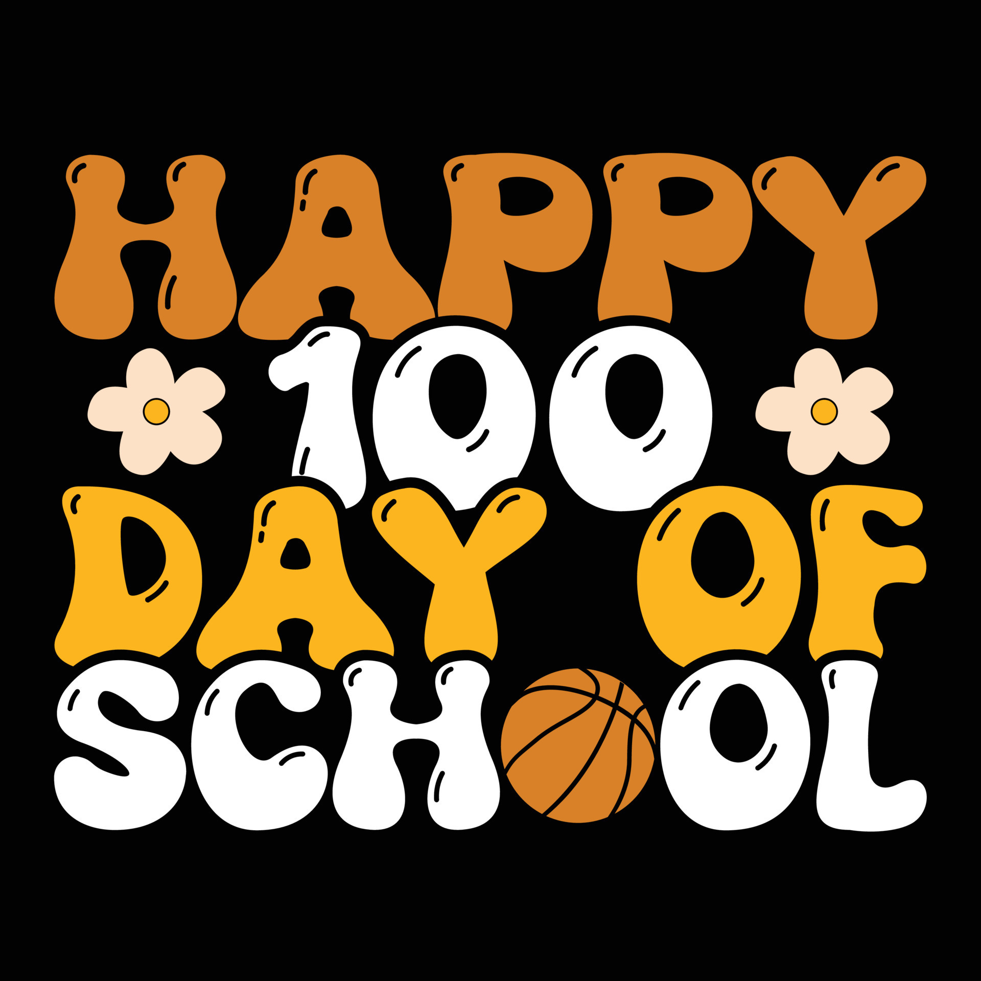 Happy 100th Day Of School Teacher Shirt Print Template 17505449 Vector happy-100th-day-of-school-teacher-shirt-print-template-17505449-vector