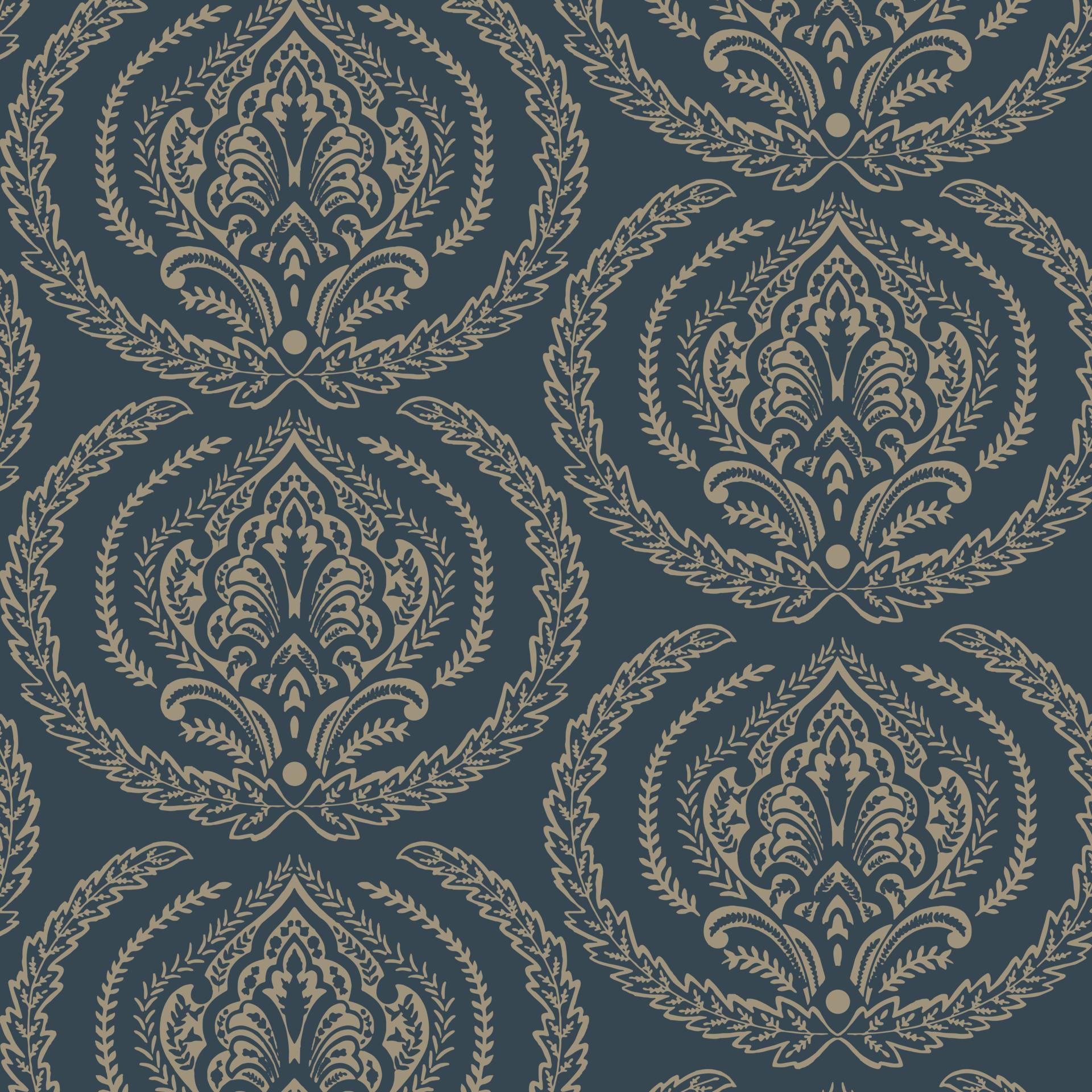 Vintage textile fabric design pattern. foliage seamless decorative ...