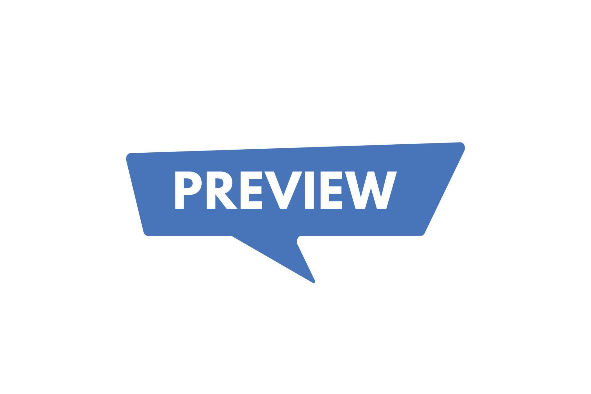 preview text Button. preview Sign Icon Label Sticker Web Buttons ...