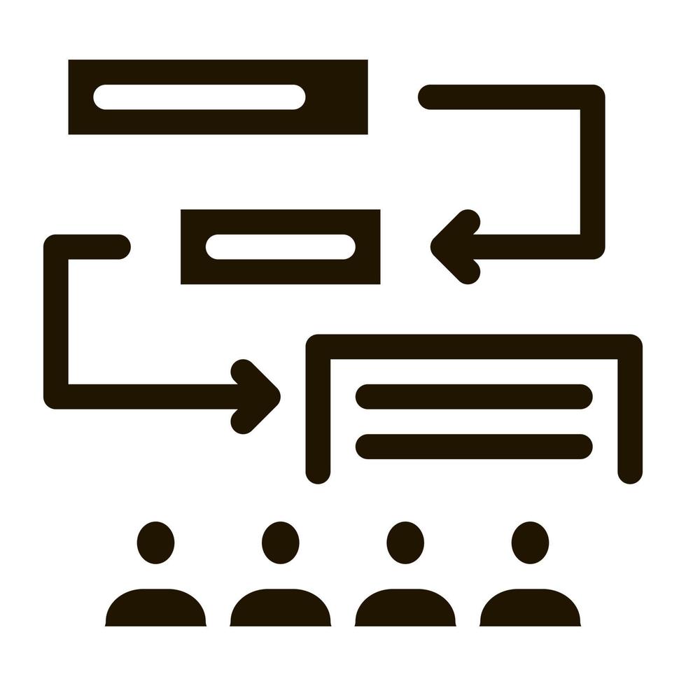 replacement components of algorithm icon Vector Glyph Illustration ...