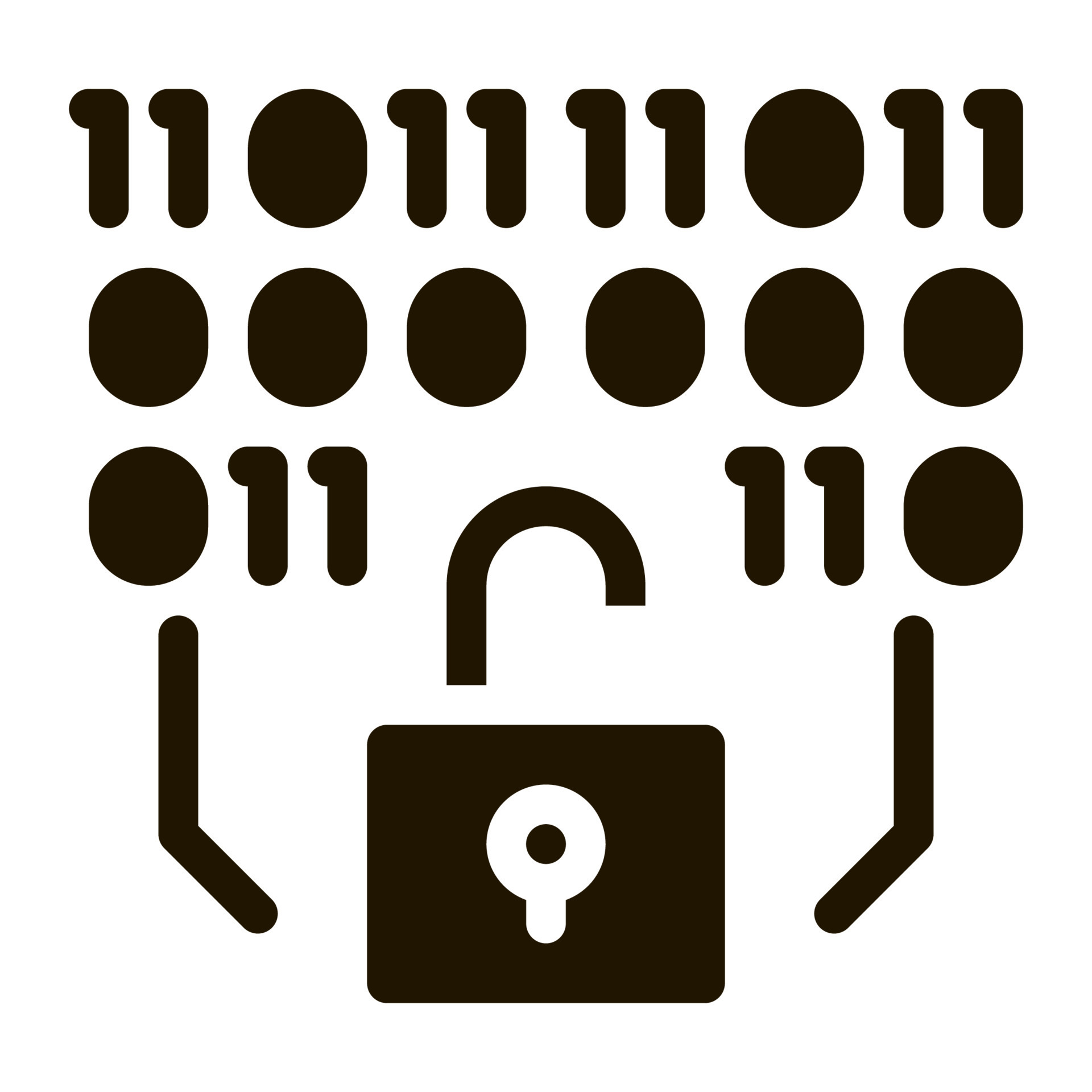 binary security code icon Vector Glyph Illustration 17510179 Vector Art ...