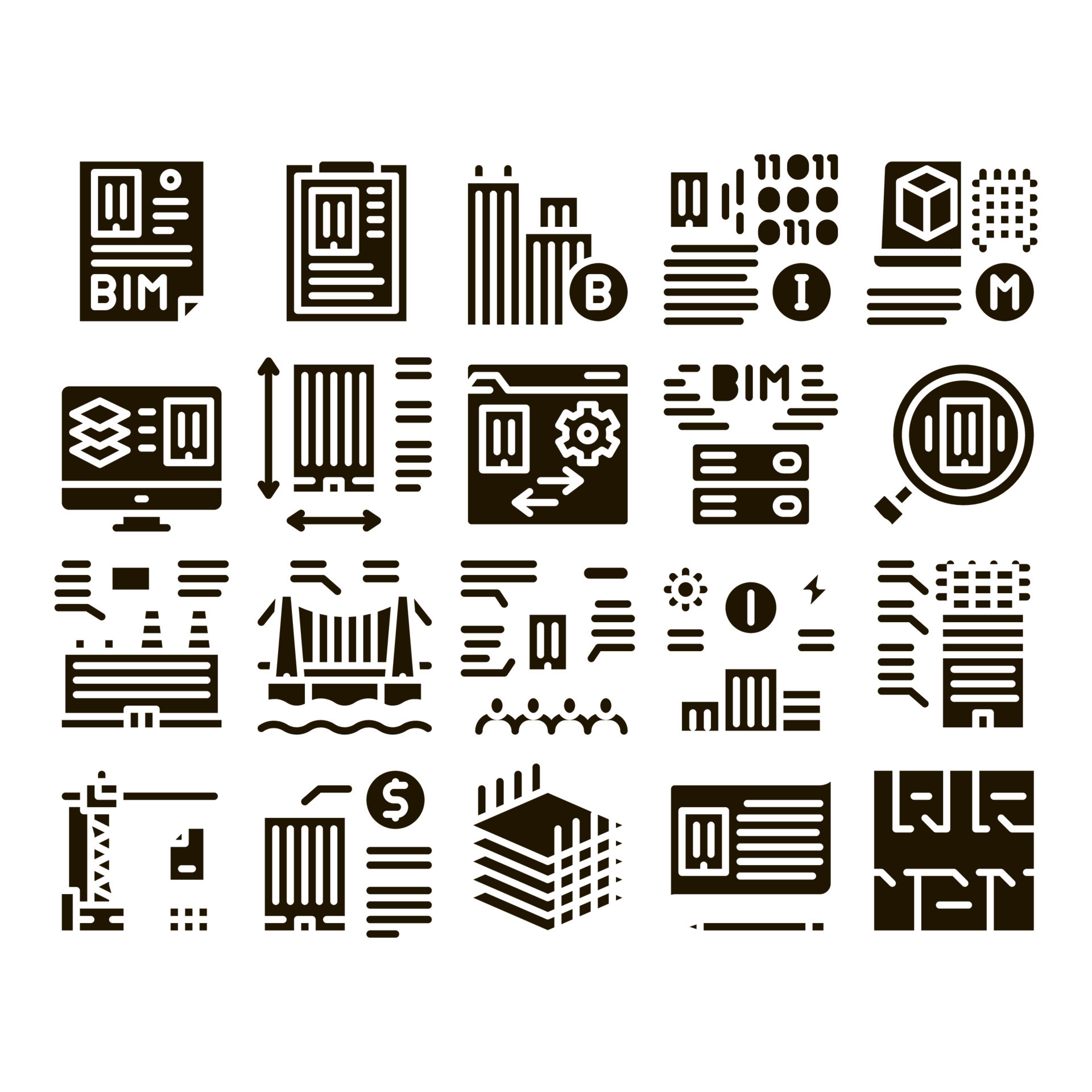 Bim Building Information Modeling Icons Set Vector 17510316 Vector Art ... Bim Building Information Modeling Icons Set Vector 17510316 Vector Art ...