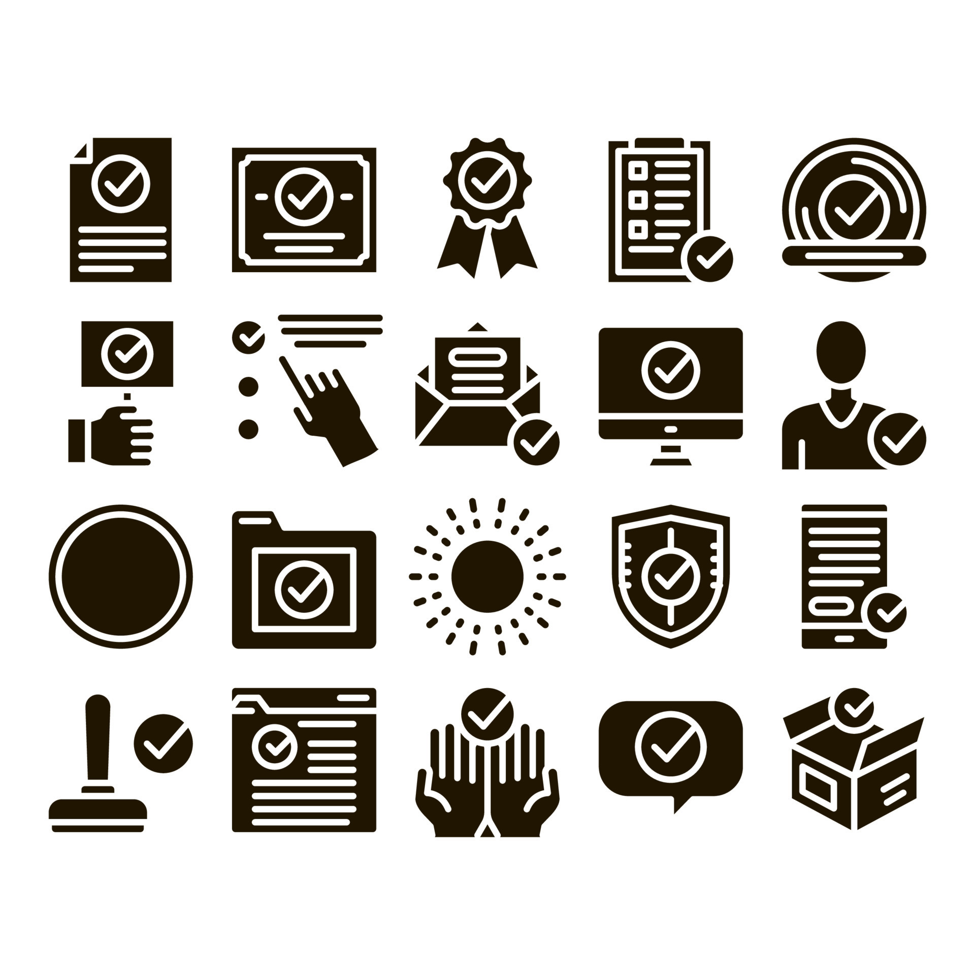Approved Collection Elements Vector Icons Set 17510633 Vector Art At
