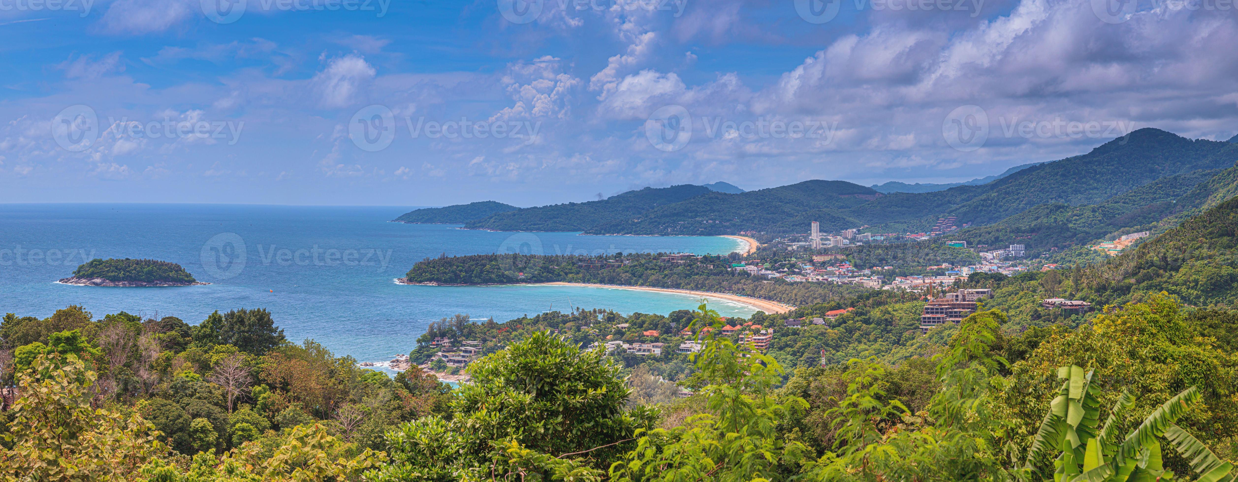 Panoramic view over Phuket beaches from Big Budda viewpoint 17515477 Stock Photo at Vecteezy