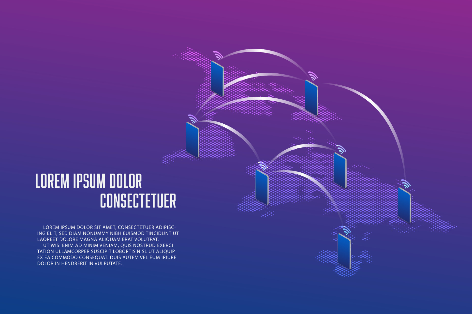 Vector World Map And Smartphone Social Media Network Connection Concept Social Network