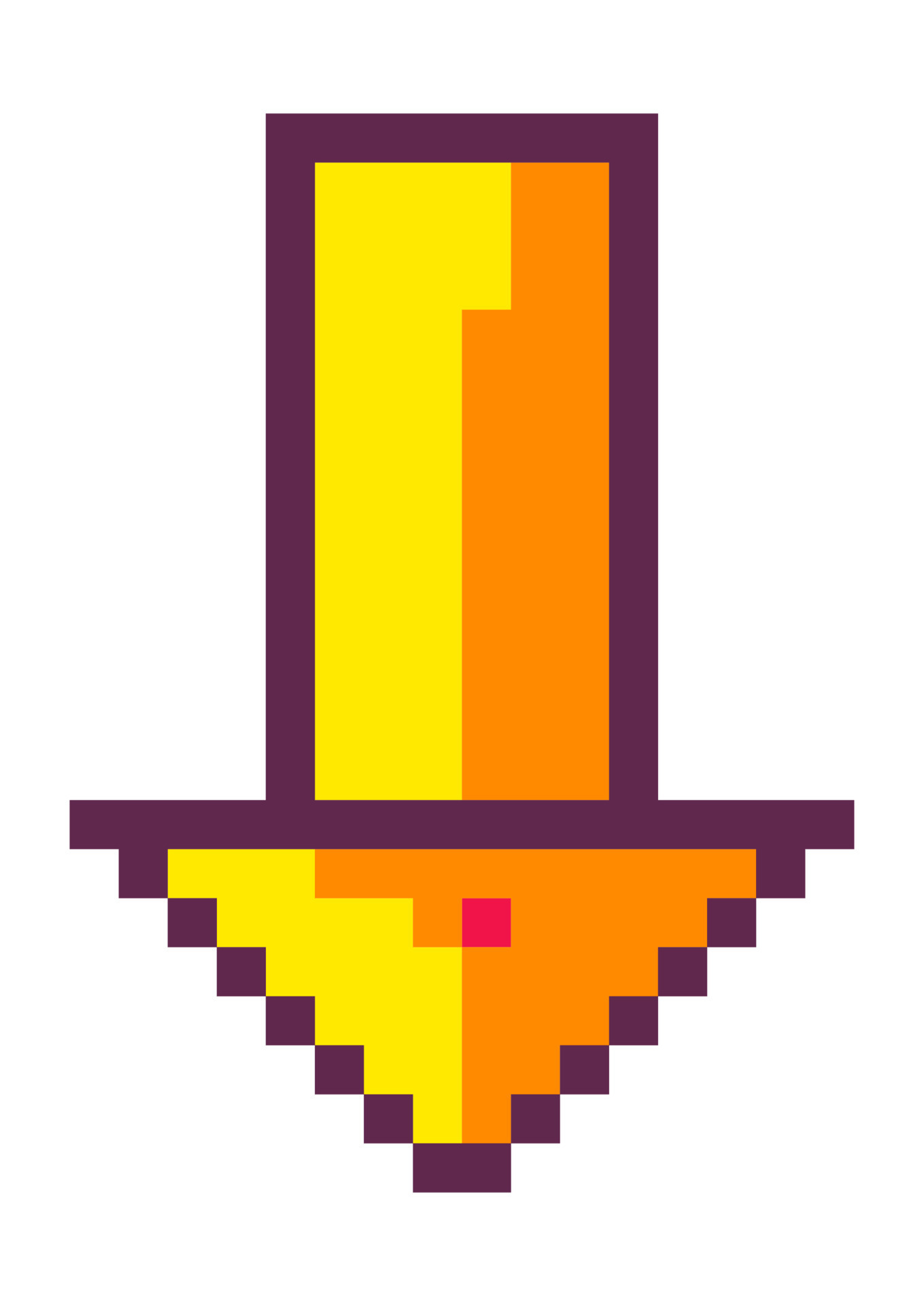 Pixelated Arrow Showing Down Direction Navigation 17519963 Vector Art At Vecteezy