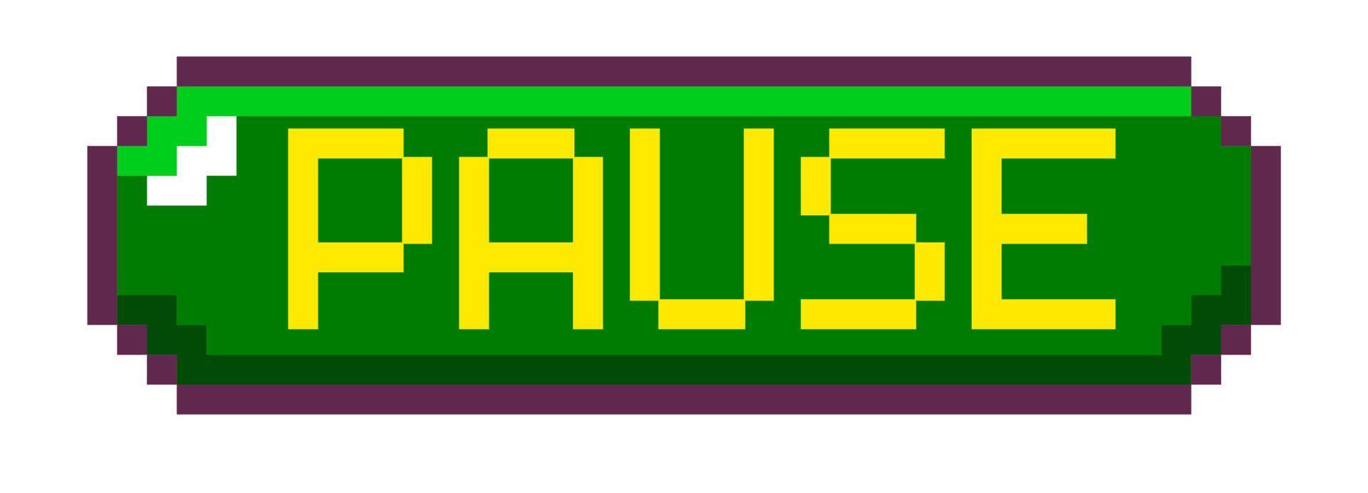 Button of taking pause, 8 bit game design vector 17522996 Vector Art at ... Button of taking pause, 8 bit game design vector 17522996 Vector Art at ...