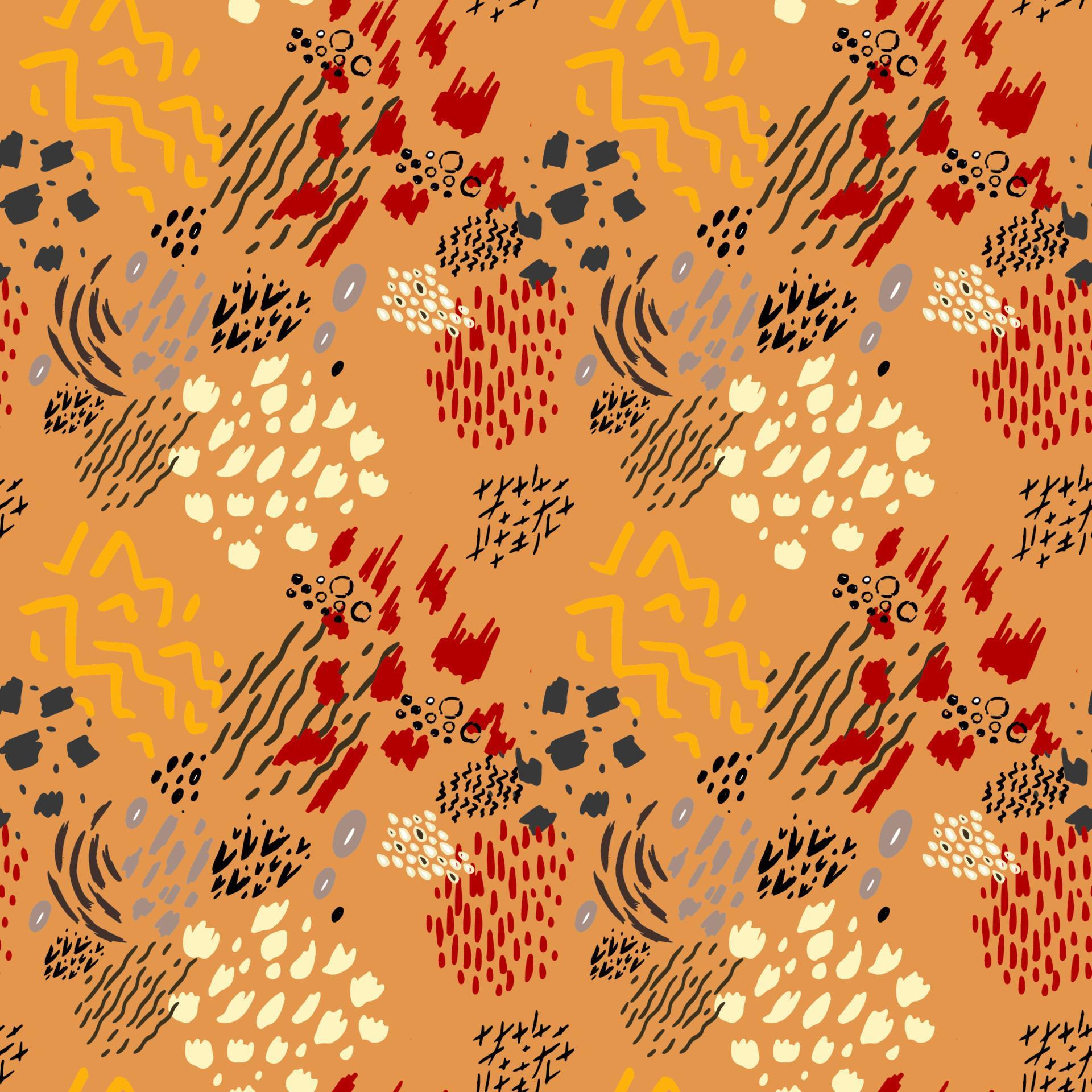 Abstract pattern from prints, stamps, spots. Seamless vector image ...