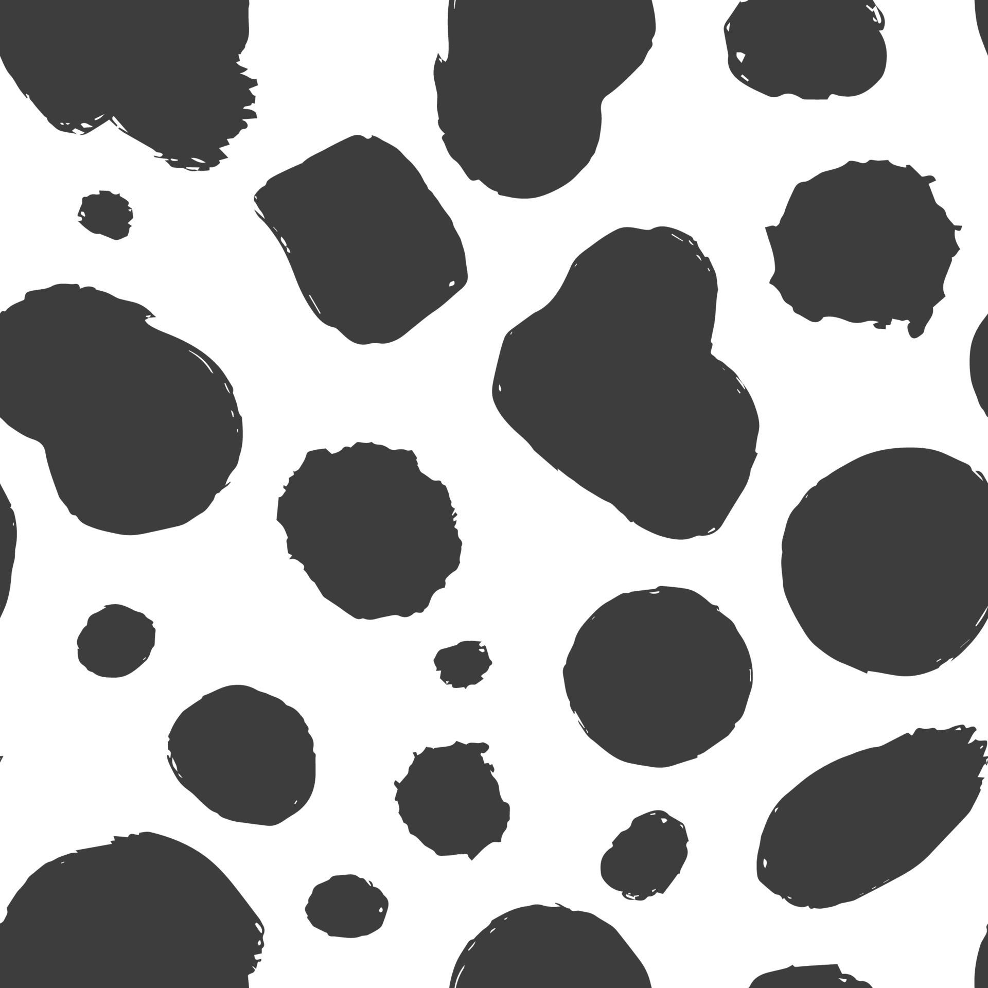 Abstract Vector Seamless Pattern Black Dots Texture Background