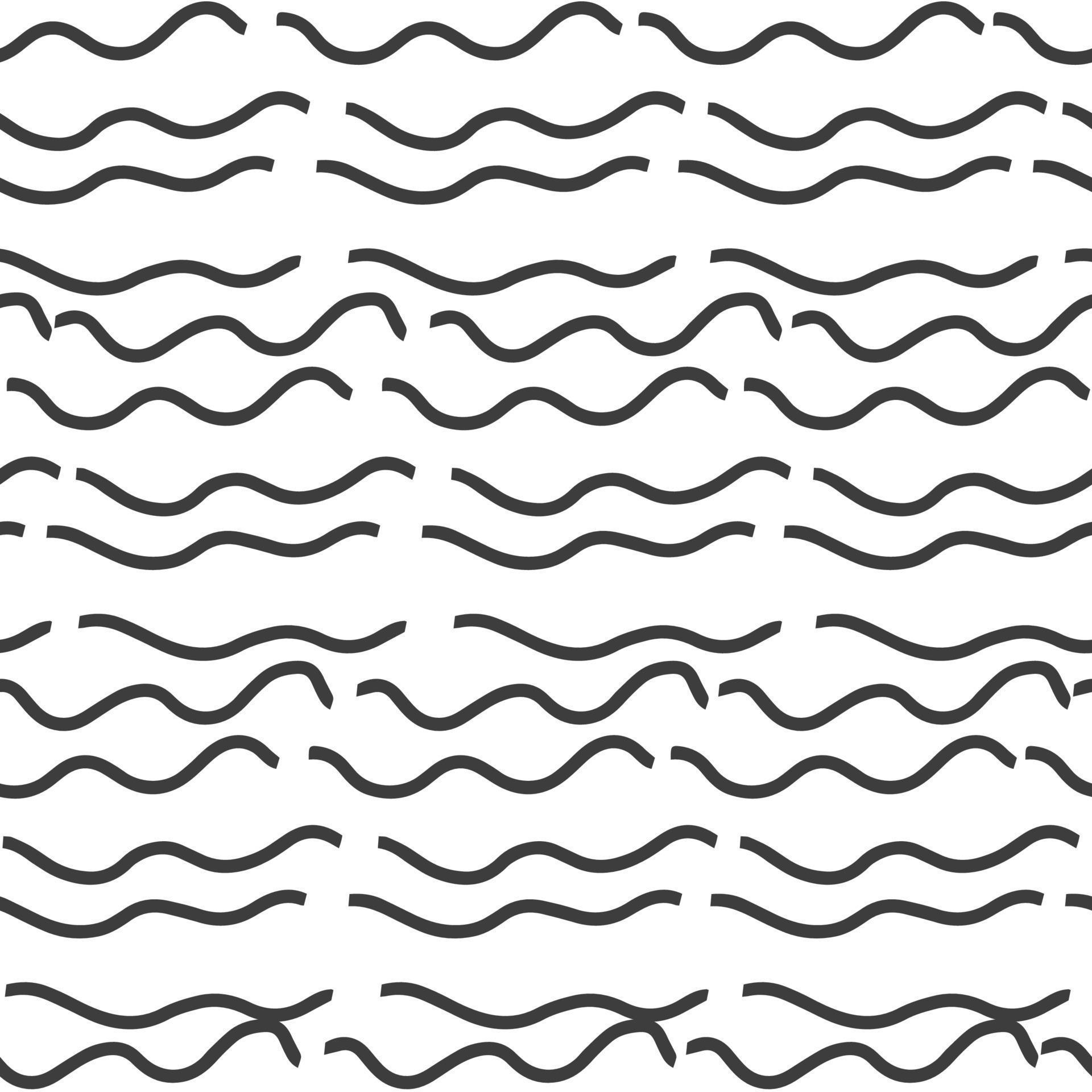 Abstract Vector Seamless Pattern Black Lines Texture Background
