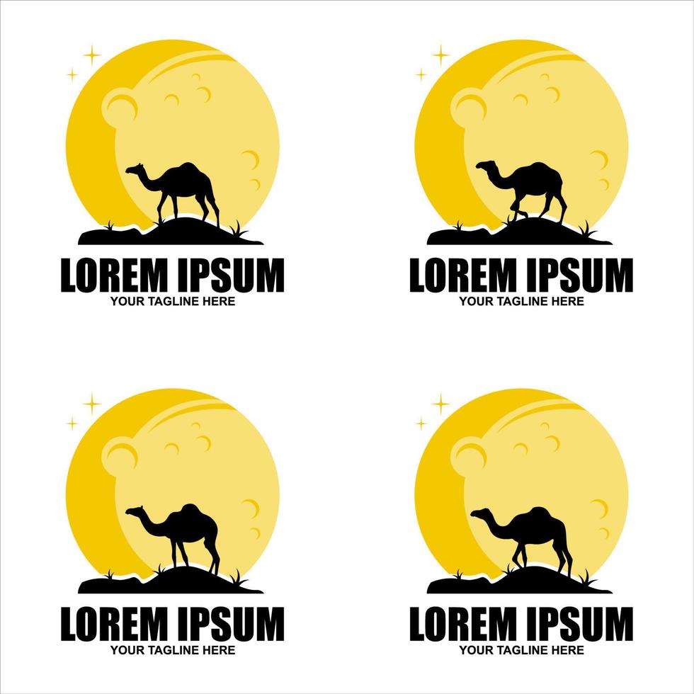 Nomad camel with man art logo 17527839 Vector Art at Vecteezy