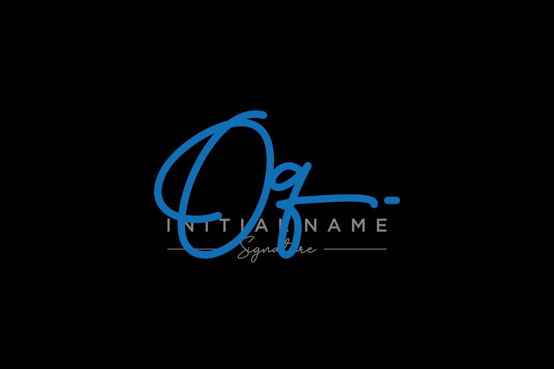 Initial Oq Signature Logo Template Vector Hand Drawn Calligraphy Lettering Vector Illustration