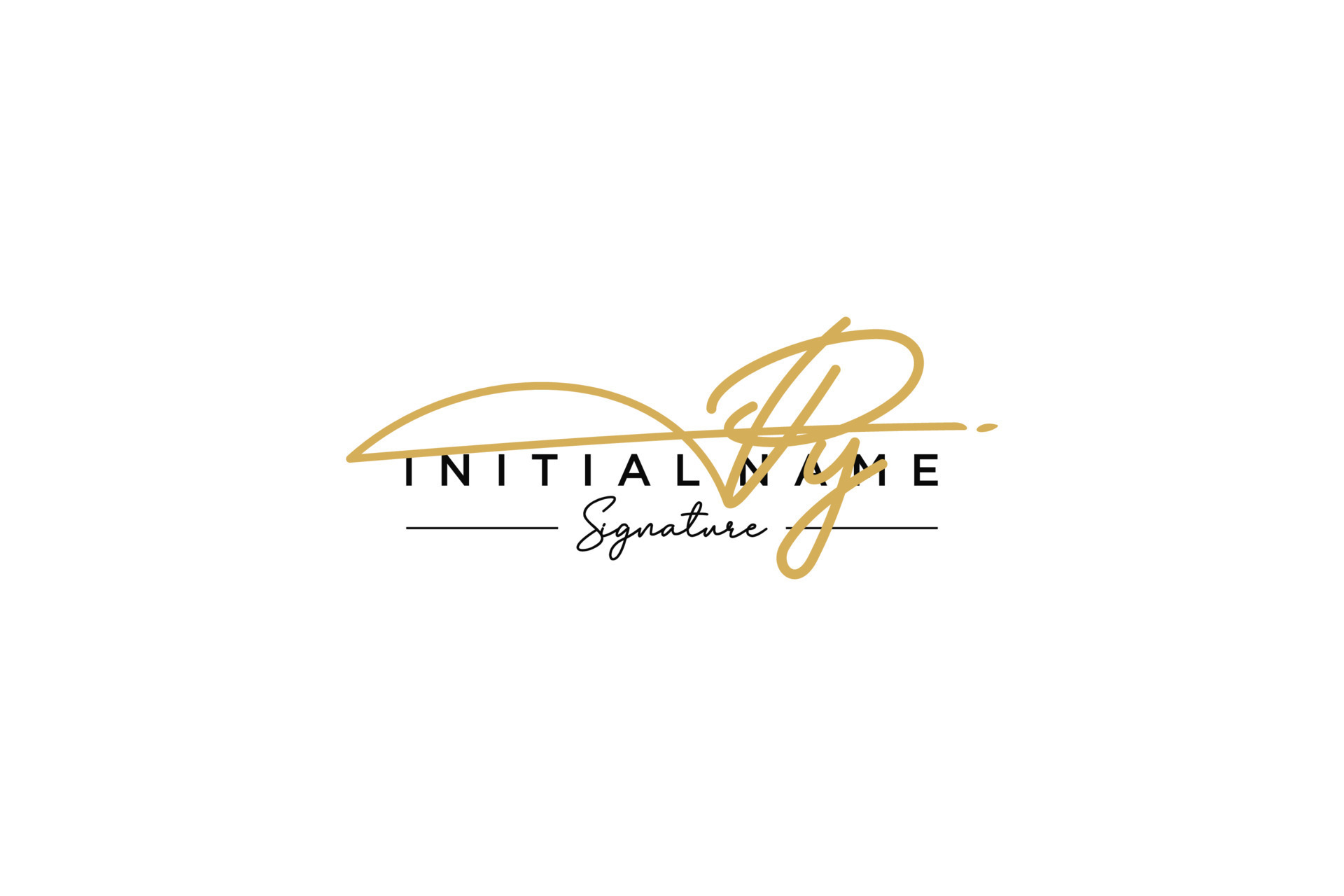 Initial PY signature logo template vector. Hand drawn Calligraphy ...