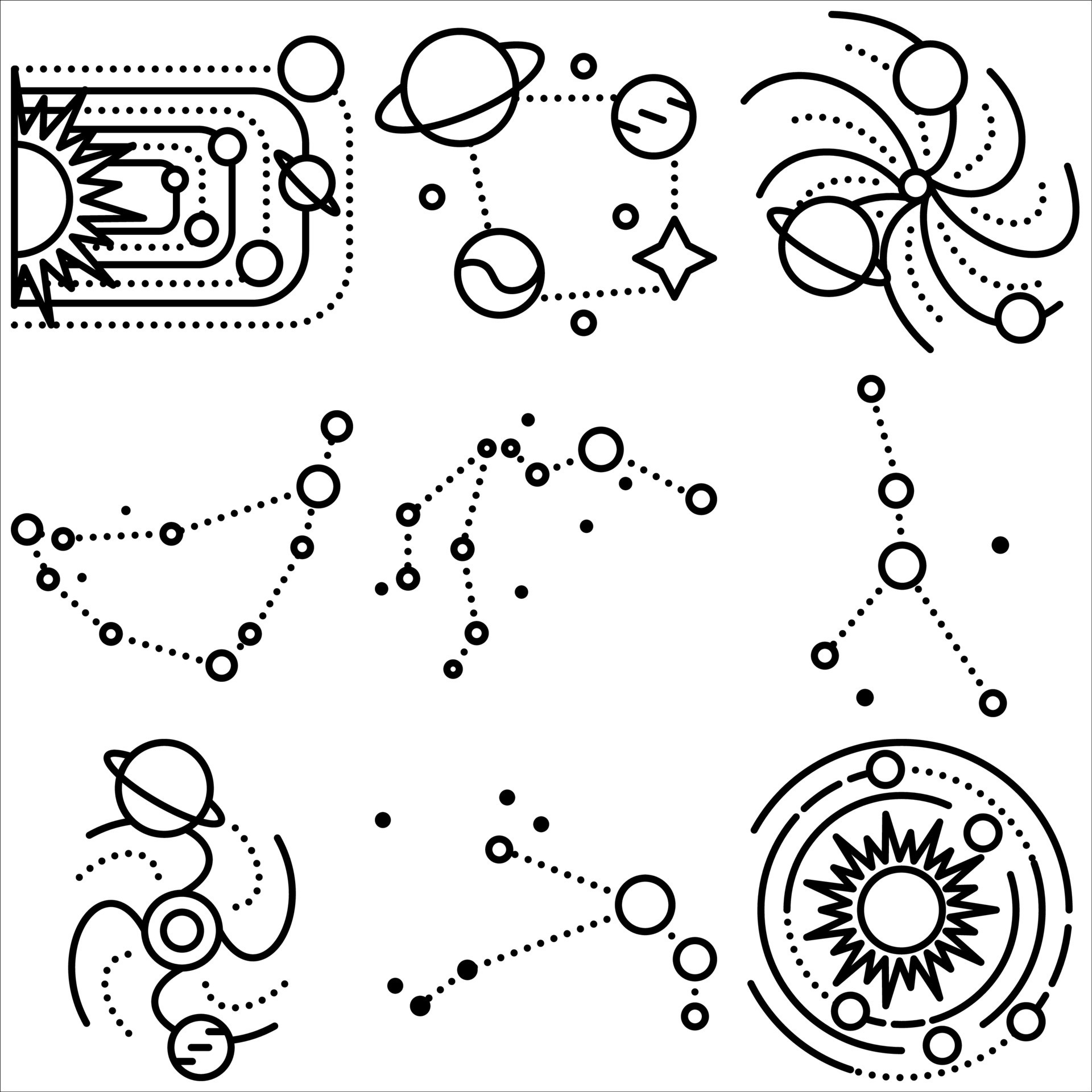 Space icon set outline style part one 17531588 Vector Art at Vecteezy Space icon set outline style part one 17531588 Vector Art at Vecteezy