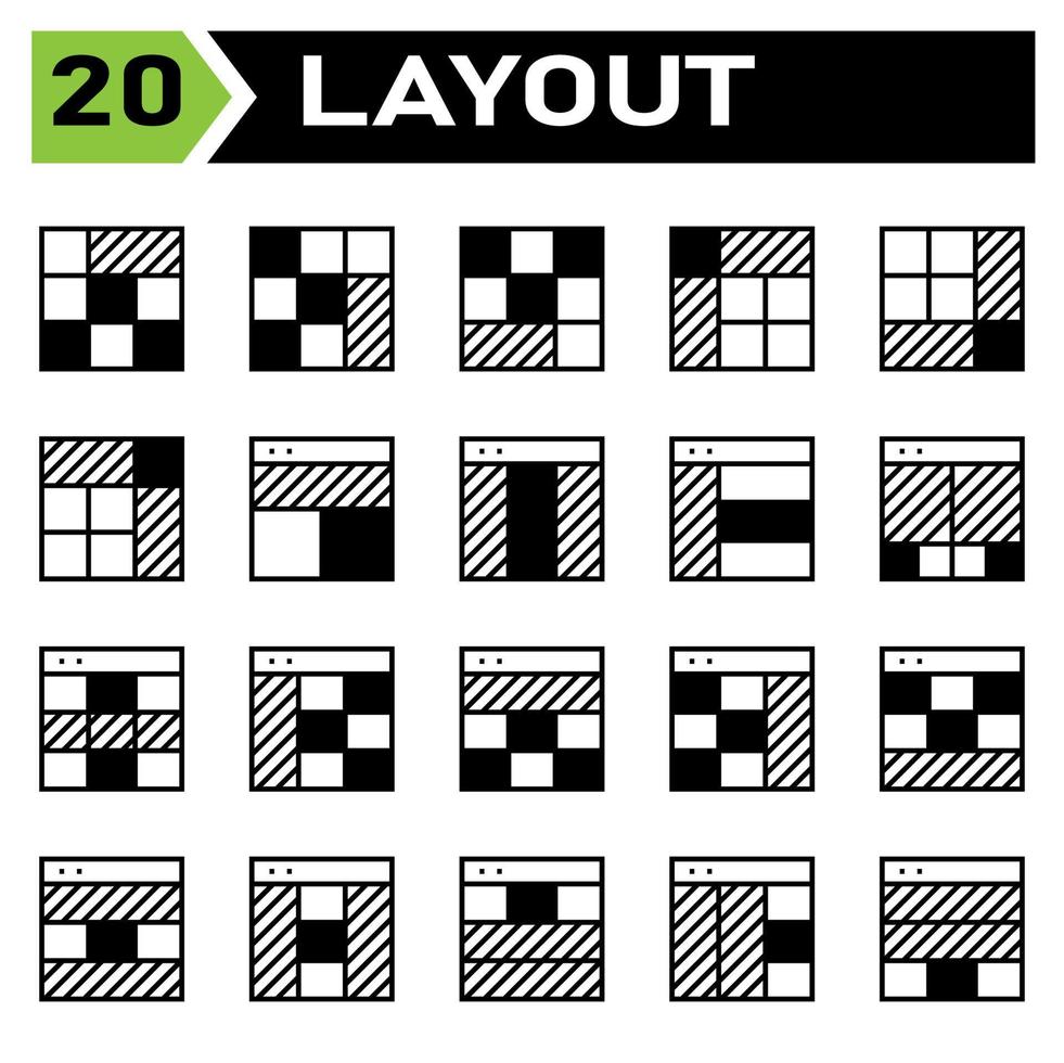 Layout icon set include layout, grid, dashboard, interface, user ... Layout icon set include layout, grid, dashboard, interface, user ...